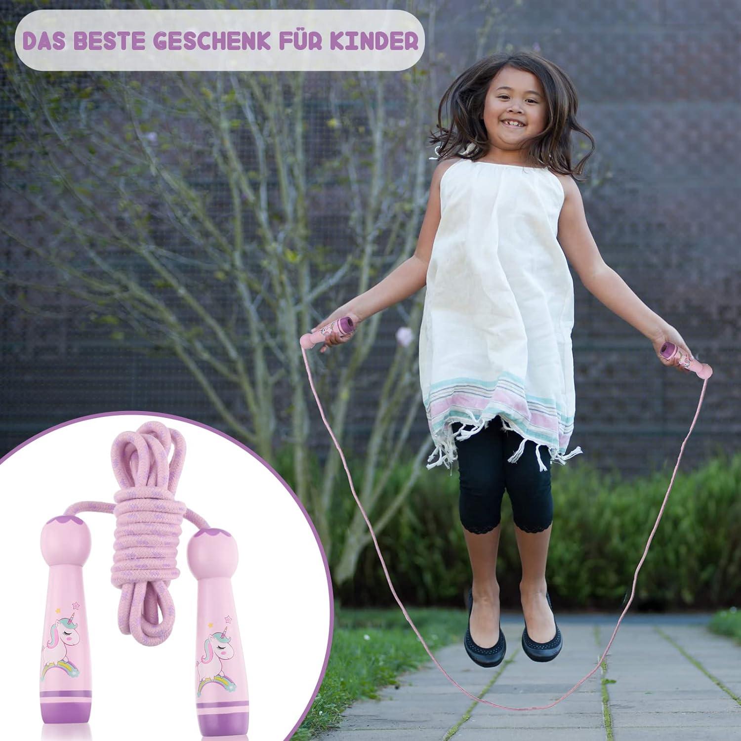 Opopark Adjustable Children s Jump Rope - Cartoon Wooden Handle Unicorn ...