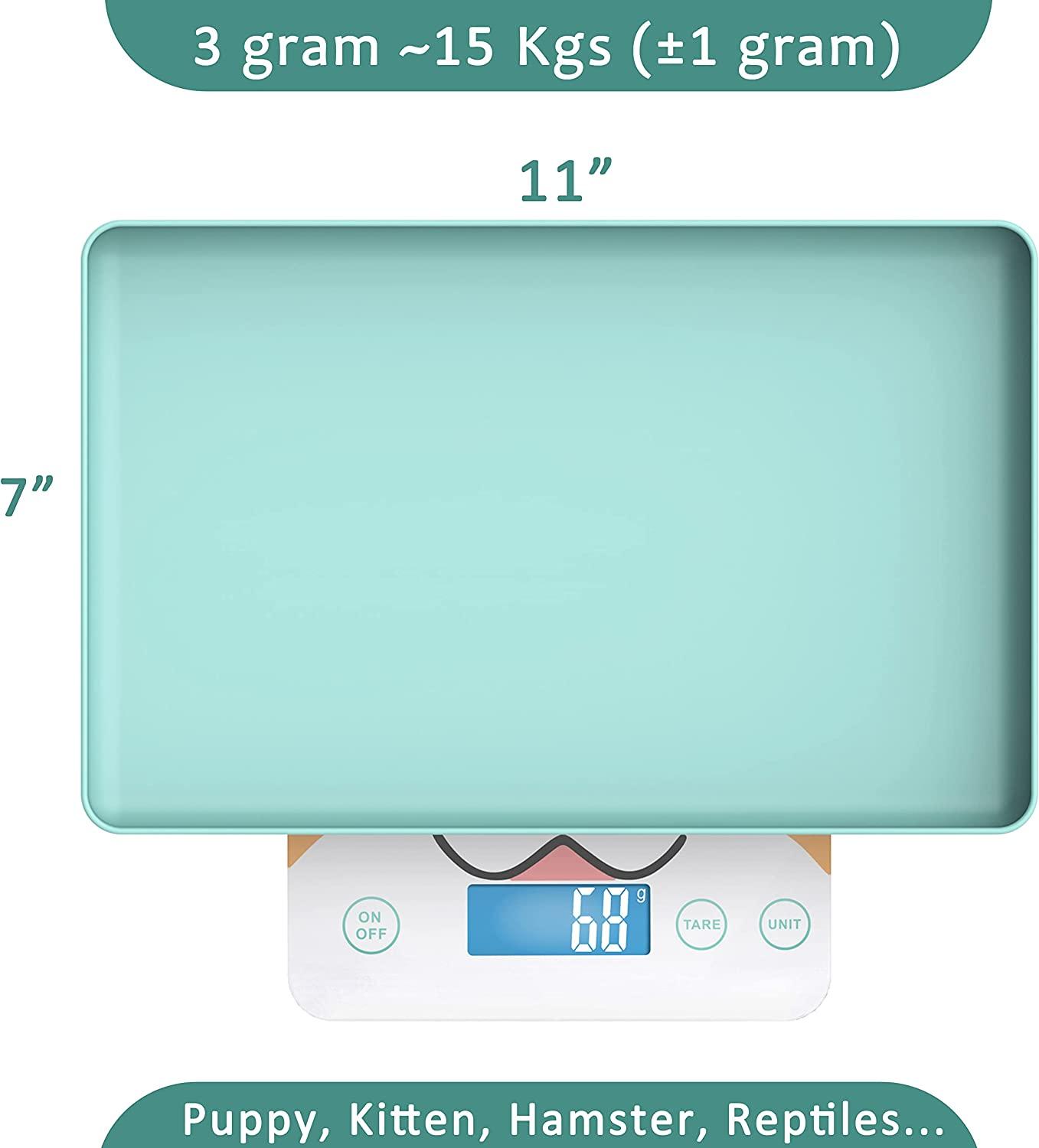 Newborn Pet Scale with Detachable Tray | Weigh Pets in Grams up to ...