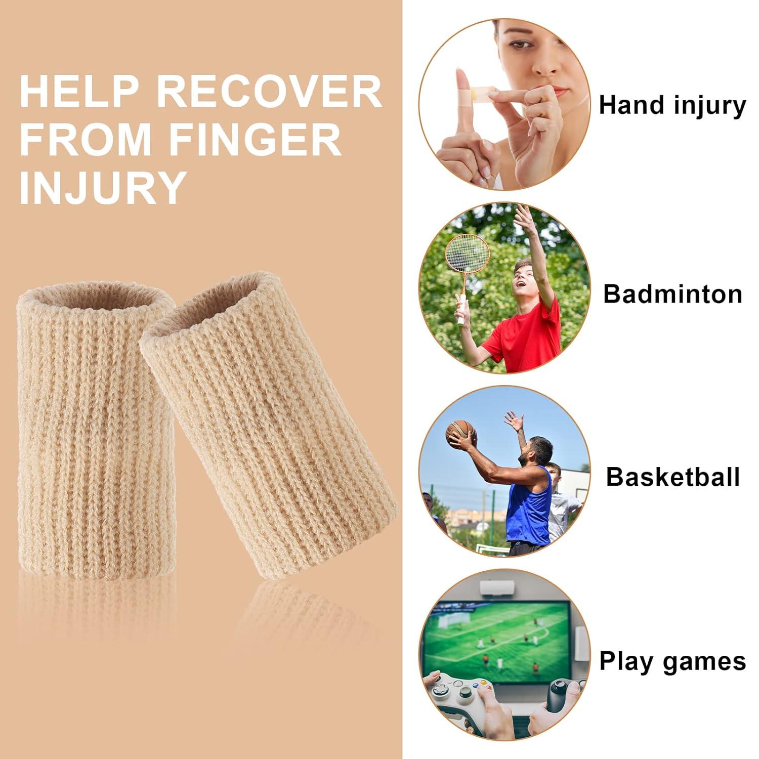 Heyu-Lotus 10 Pcs Finger Compression Sleeves - Breathable Support for ...
