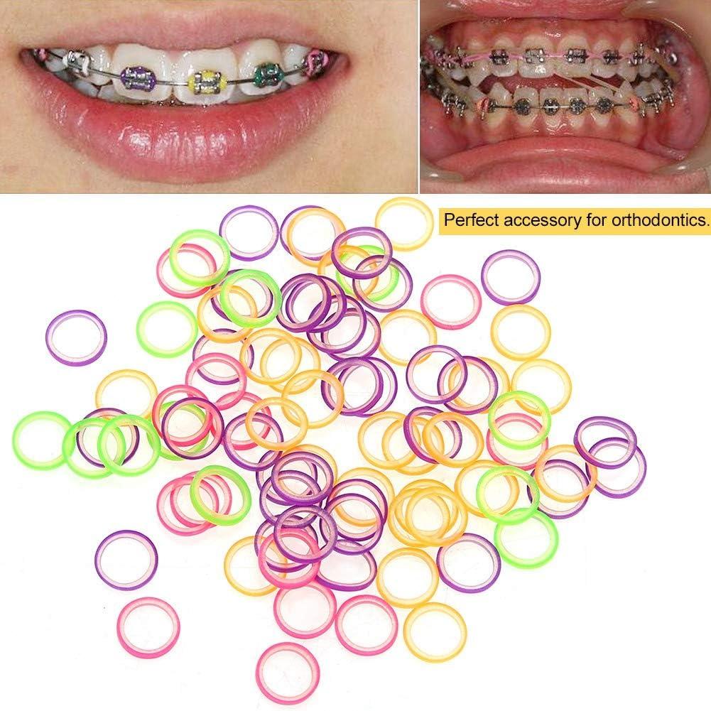 100 Pcs Professional Elastic Teeth Rubber Bands - Orthodontic ...