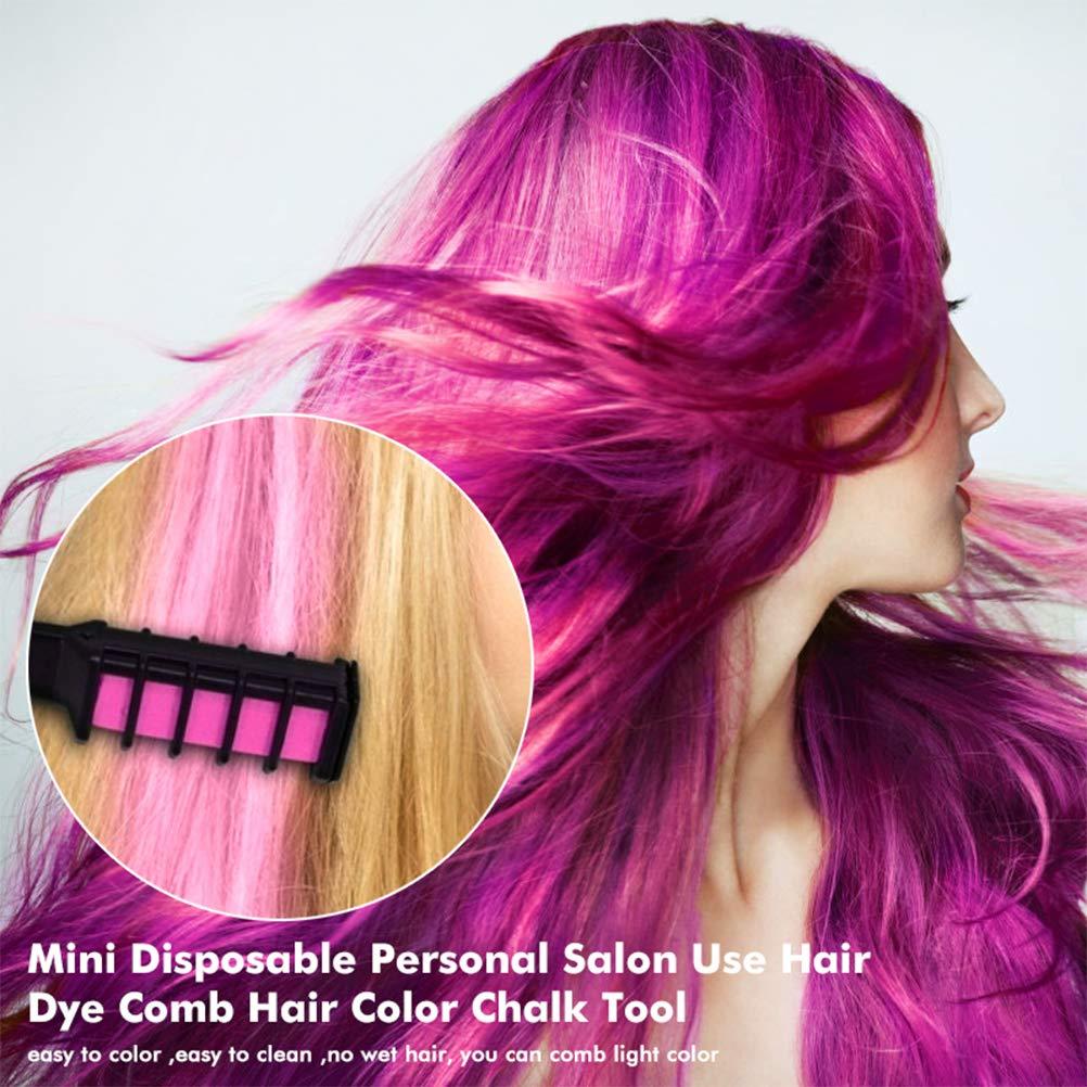 Leikance Disposable Mini Hair Chalk Combs - 10 Colors for Easy Hair ...