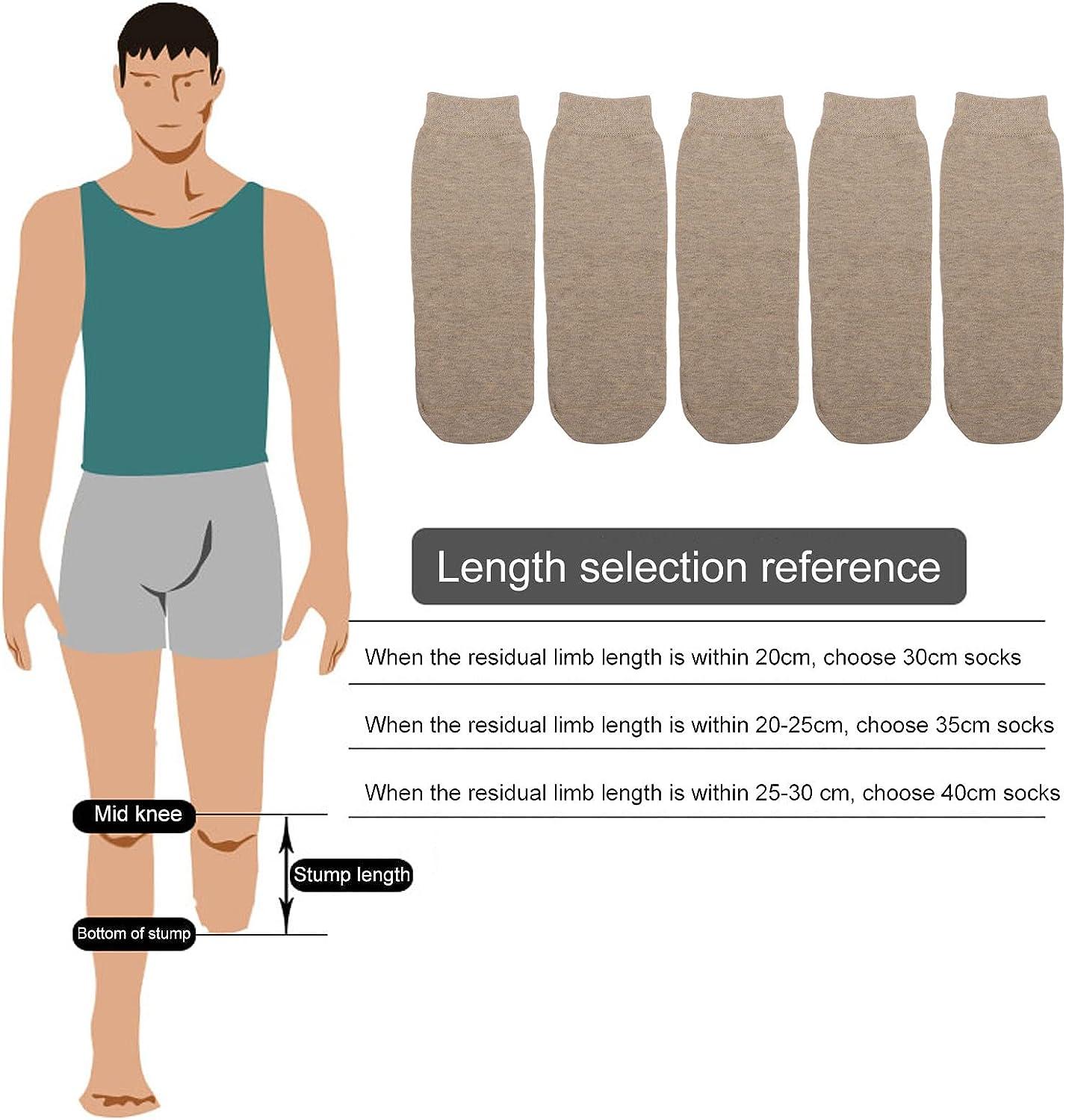 Amputee Sock 5Pcs: High Elastic Cotton Below Knee Stump Shrinker Limb ...