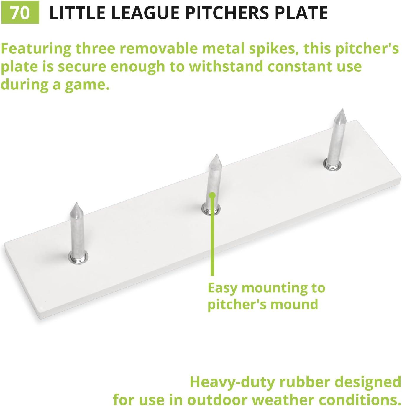Champion Sports Youth Pitcher's Plate - Durable Rubber Baseball ...