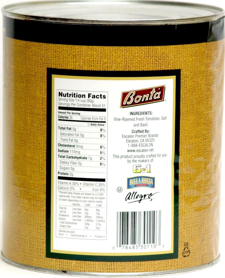 Bonta Pizza Sauce with Basil 6lb 11oz No. 10 Can - Authentic Italian ...