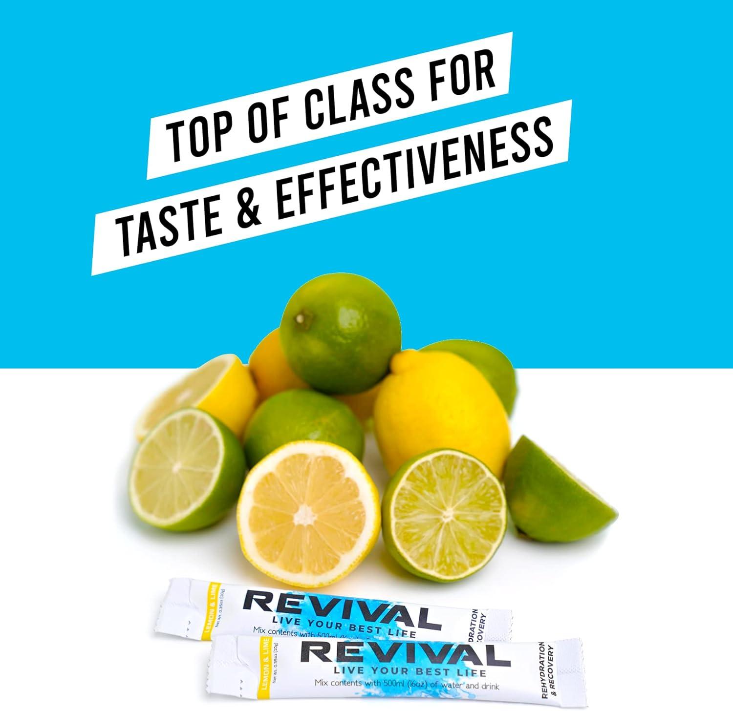 Revival Rapid Rehydration Electrolytes Powder - High Strength Vitamin C ...