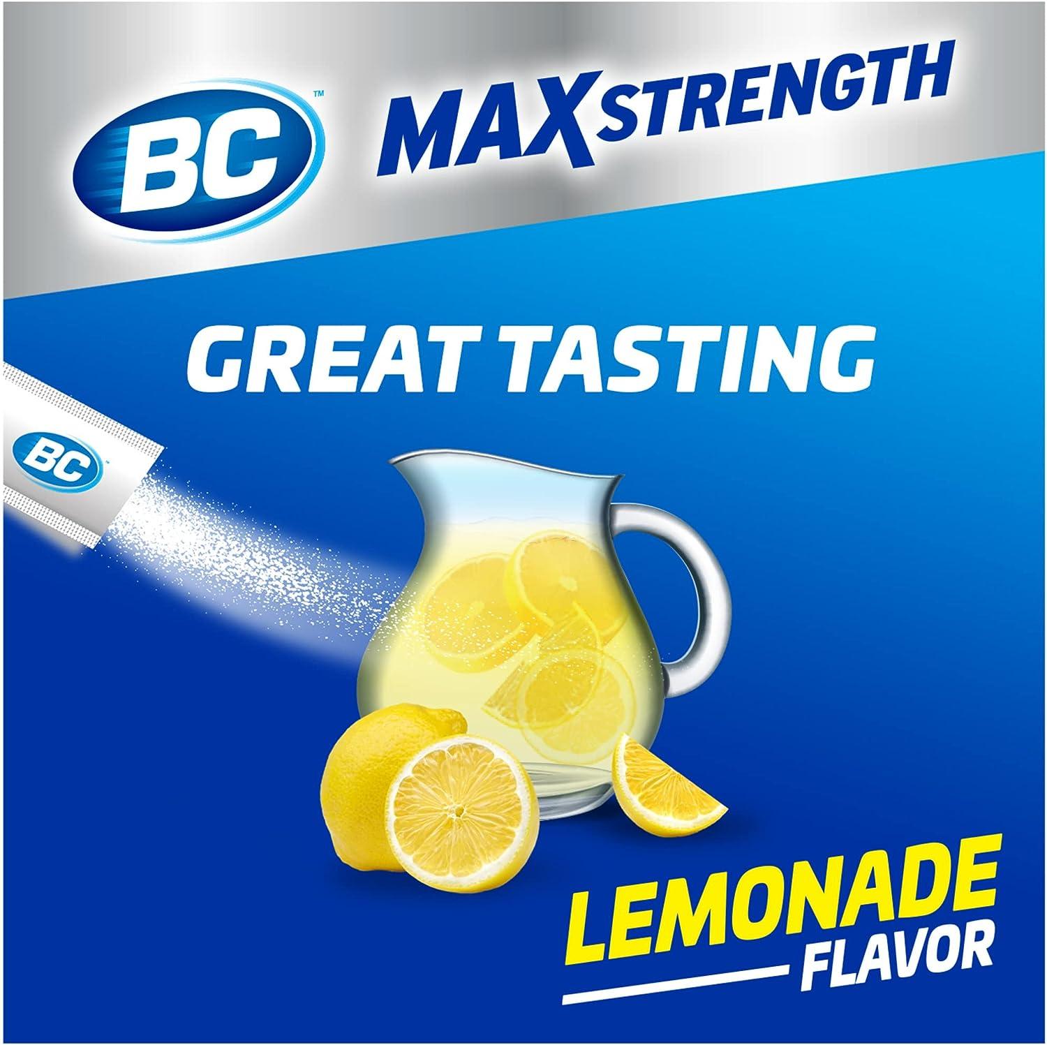 BC MAX Strength Fast Pain Relief Powder - Lemonade Flavor, 16 Count ...