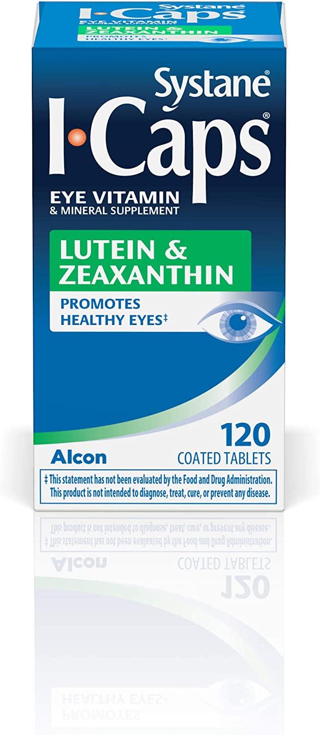 Systane ICaps Lutein & Zeaxanthin Eye Vitamin 120 Coated Tablets - 1 ...