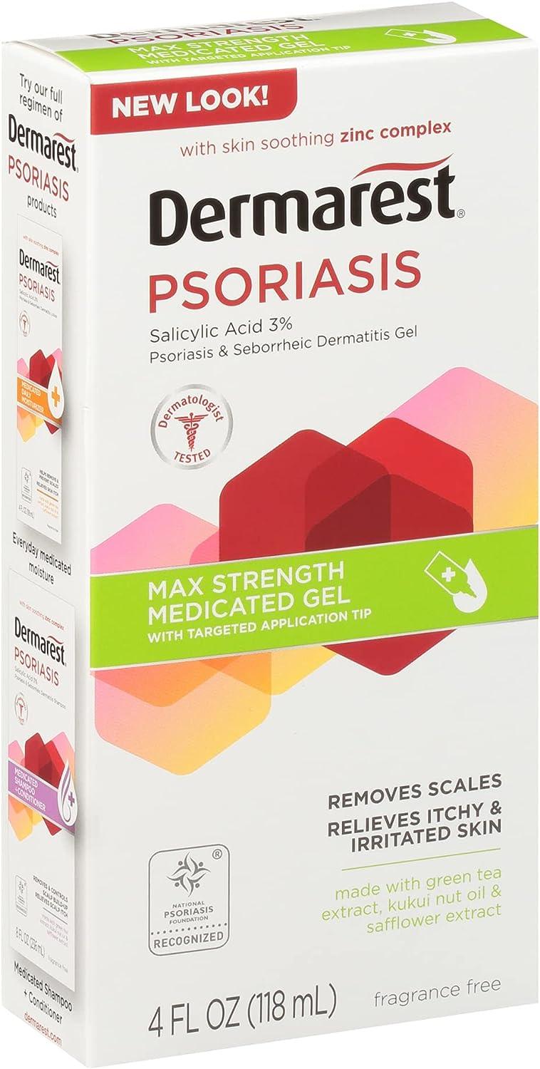 Dermarest Psoriasis Medicated Treatment Gel 4 oz (Pack of 6 ...