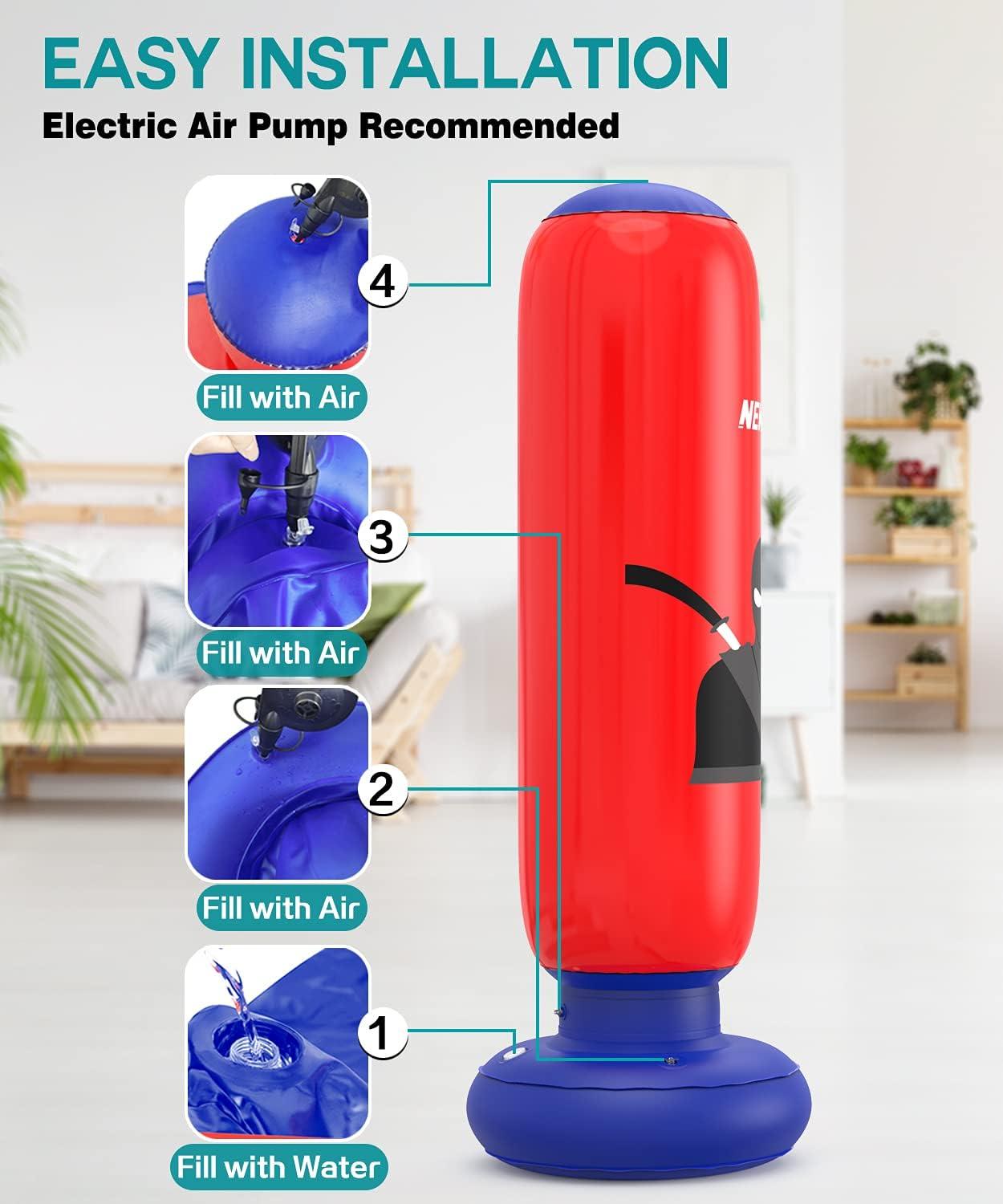 Inflatable Kids Ninja Punching Bag | 63 Inch Freestanding Boxing Bag ...