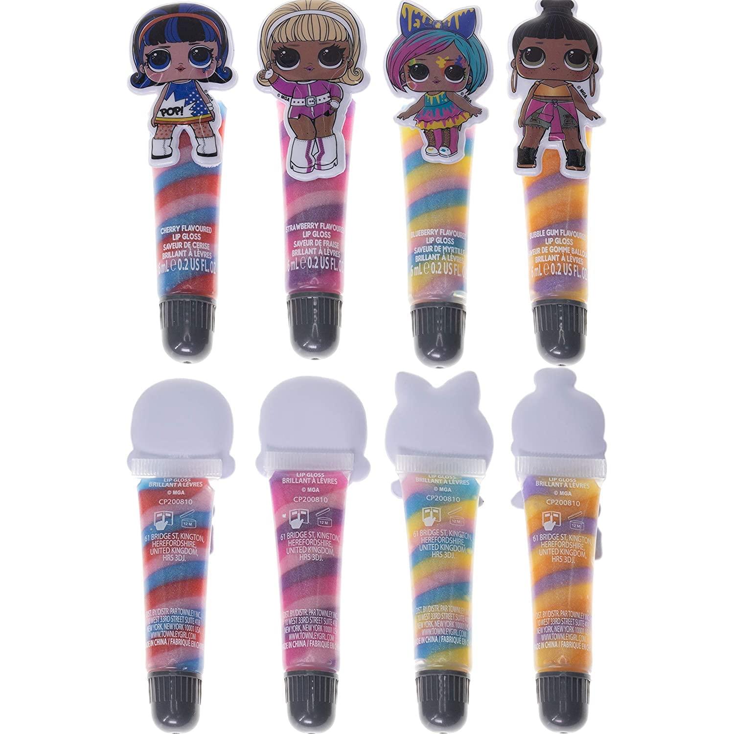 L.O.L Surprise! Townley Girl Makeup Set - 8 Flavored Lip Glosses for ...