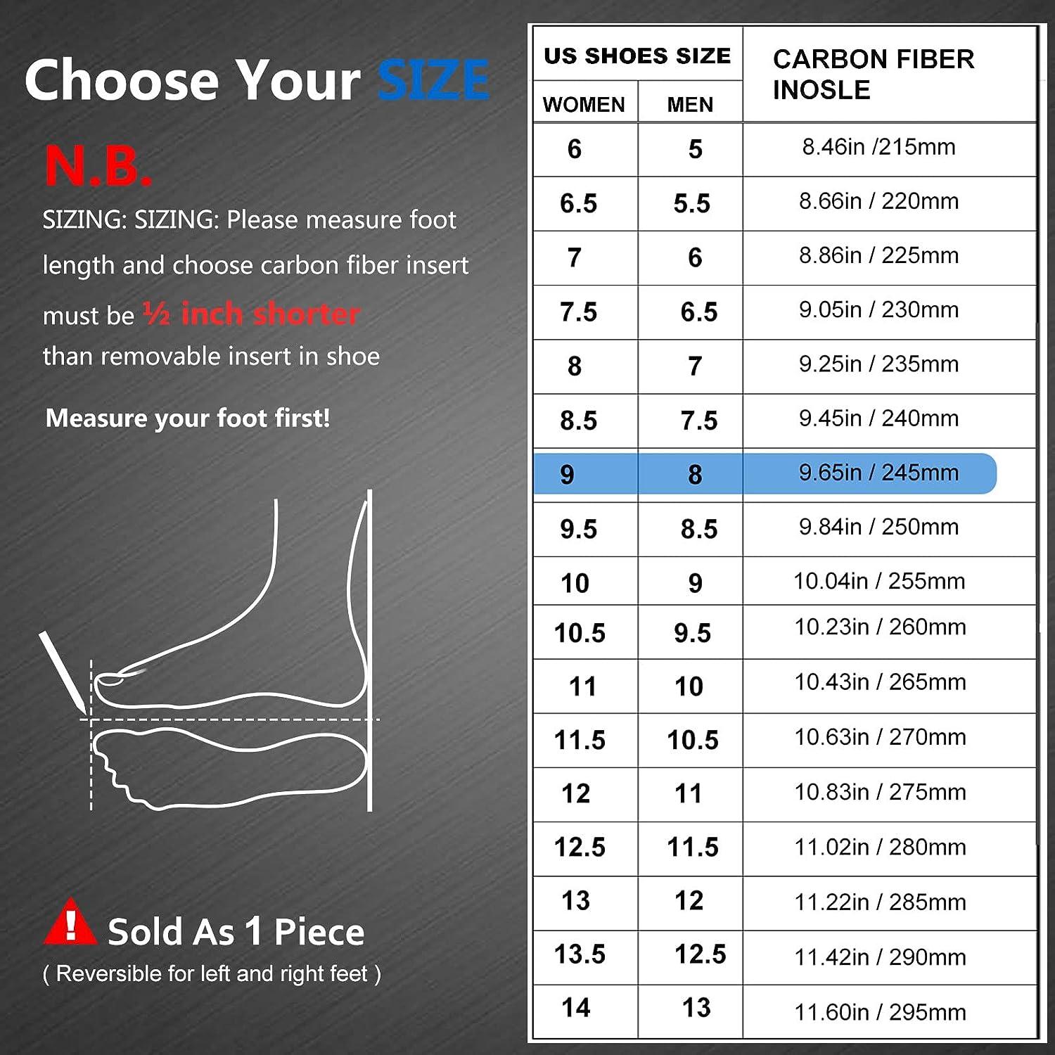 Carbon Fiber Insole for Arthritis, Turf Toe, Hallux Limitus, Foot ...