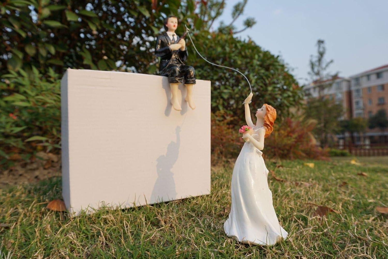 Wishlink Cake Hooked on Love Fishing Groom Catching Bride Funny Wedding ...