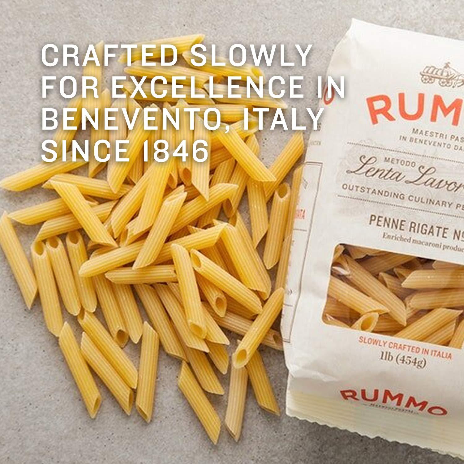Rummo Penne Rigate No. 66 - 1 LB Pack of 5 | Authentic Italian Pasta
