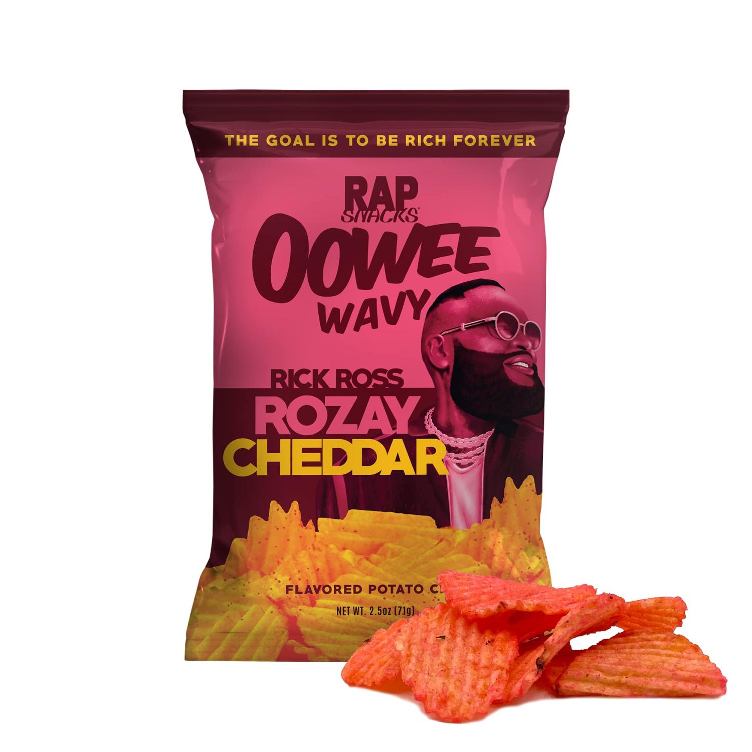 Rap Snacks Rick Ross Rozay Cheddar Potato Chips 2.5 Oz (Pack of 6 ...