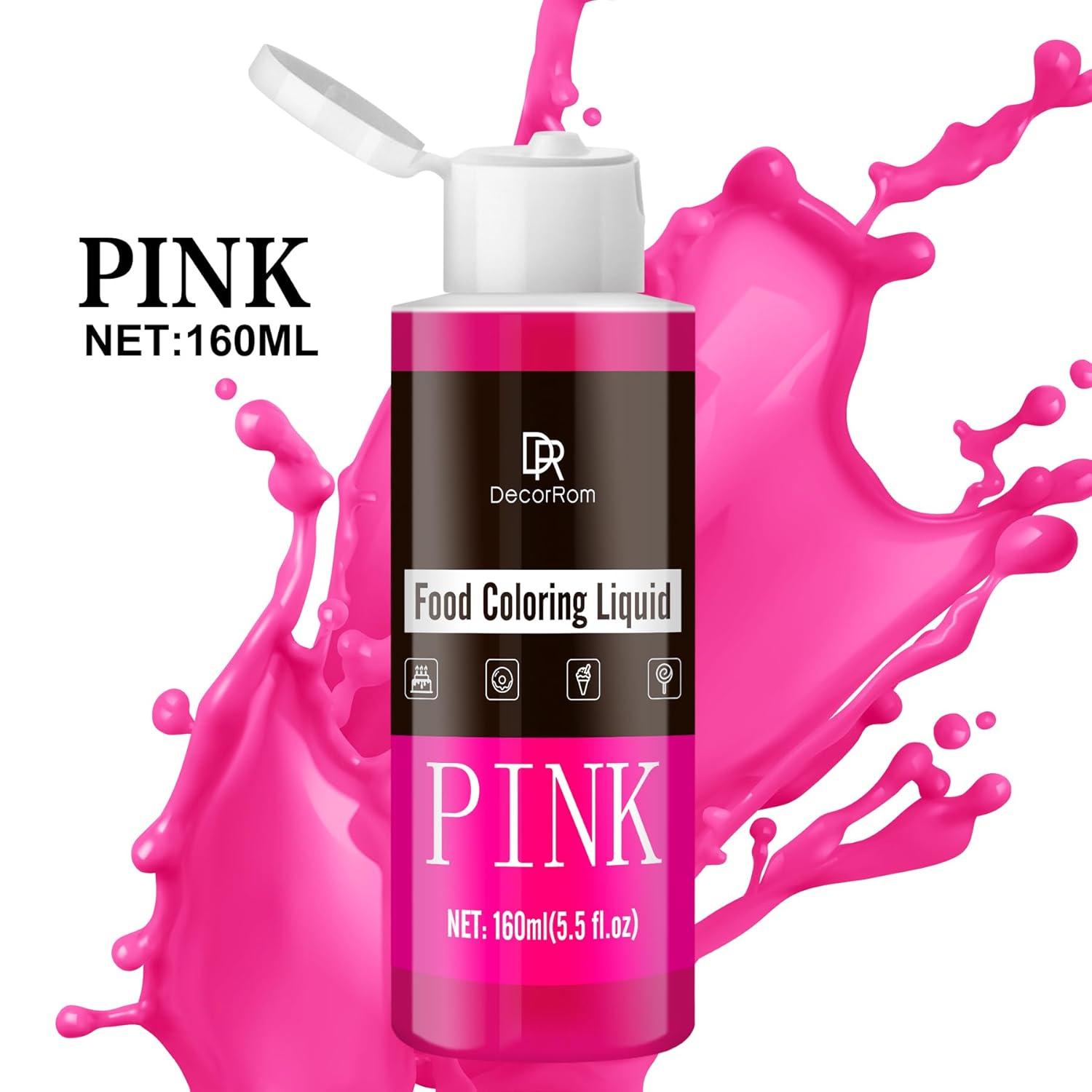 Premium Sugar-Free Pink Food Coloring - 160ml Liquid Concentrate for ...
