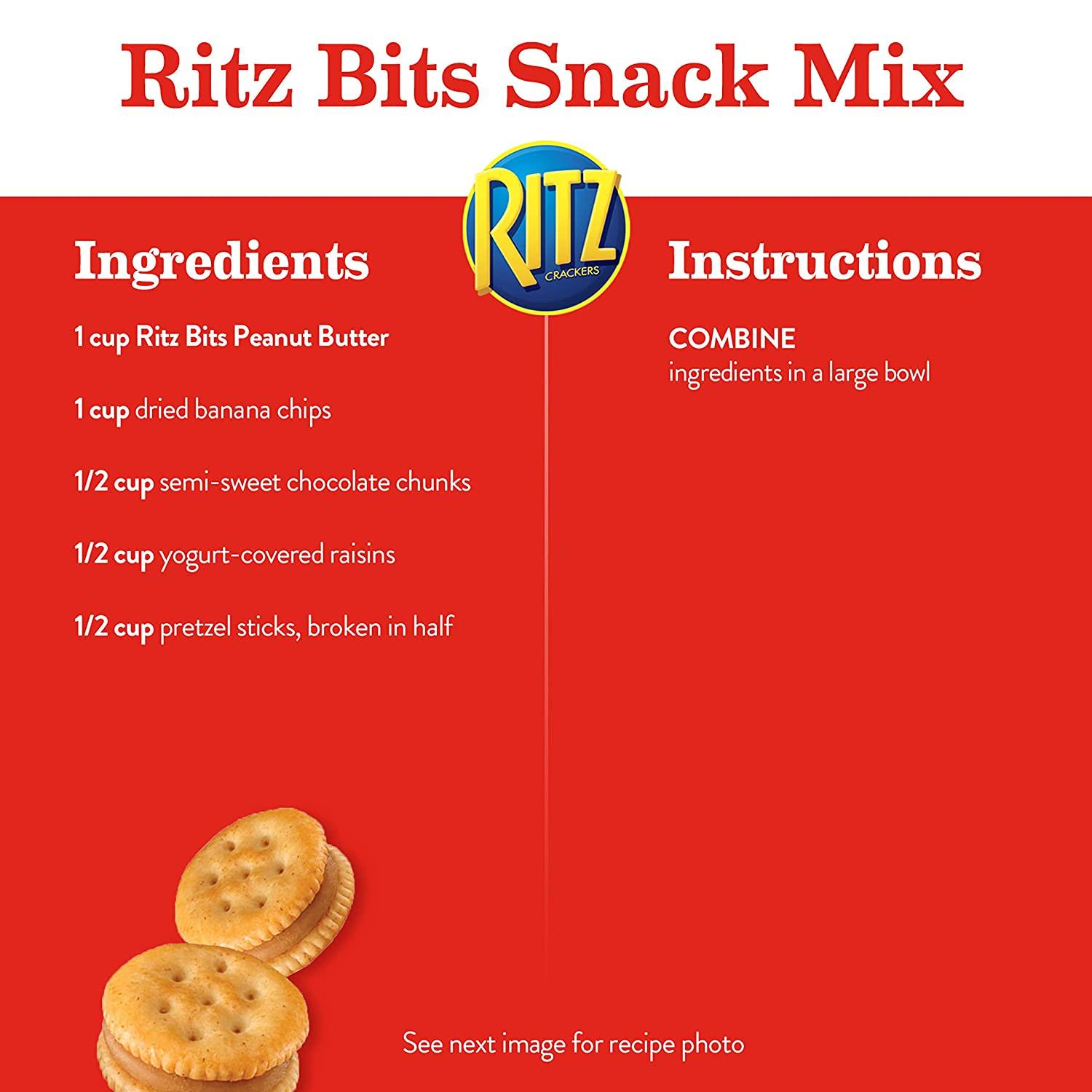 Ritz Bits Peanut Butter Cracker Sandwiches - Big Bag 3oz (Pack of 12 ...