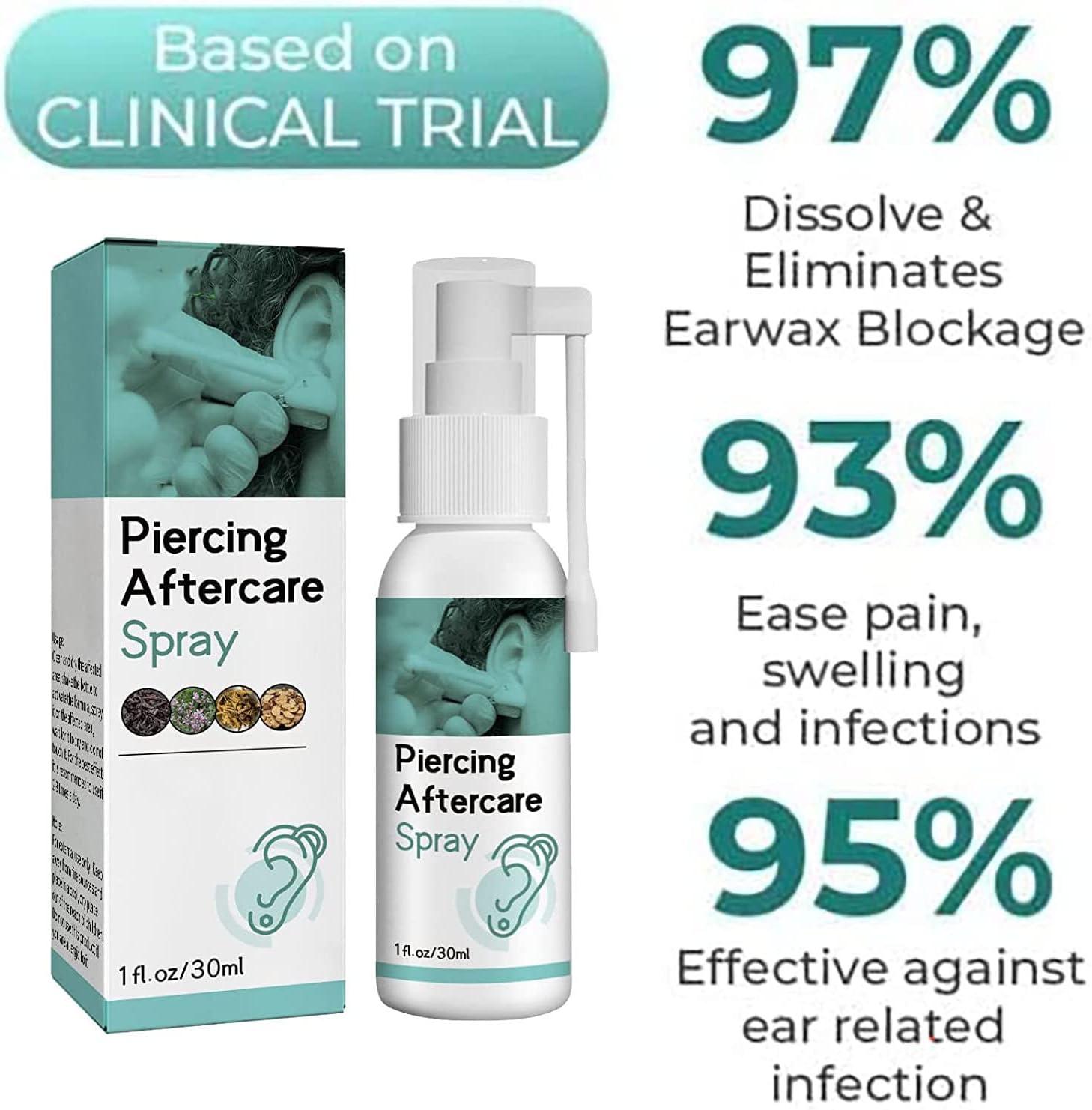 Earwax Softener & Cleaner Spray - Natural Piercing Aftercare Solution ...