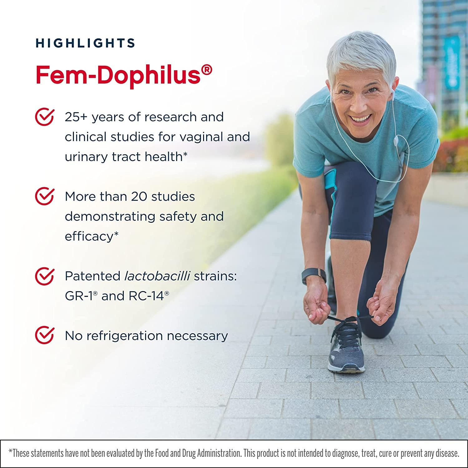Jarrow Formulas Fem-Dophilus 60 Veggie Capsules - Womens Probiotic for ...