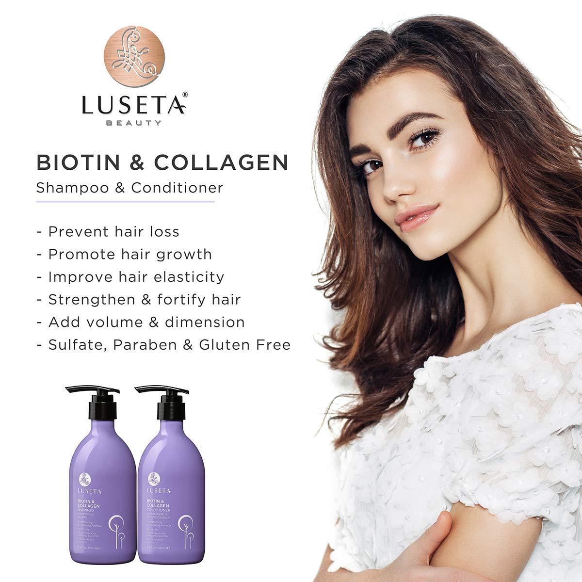 Luseta Biotin & Collagen Shampoo & Conditioner Set - 16.9oz (Pack of 2 ...