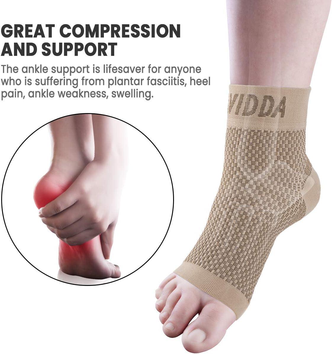 AVIDDA Plantar Fasciitis Support Socks XL - Compression Foot Sleeves ...