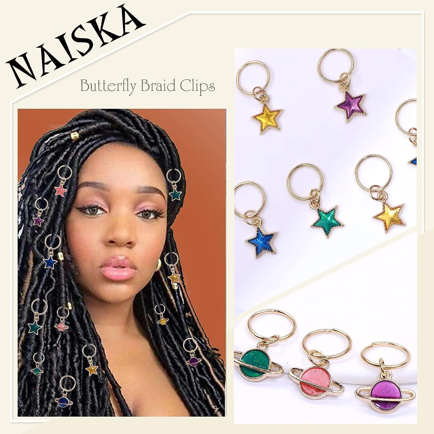 Naiska 15-Piece Gold Star Hair Accessories: Colorful Braid Clips ...