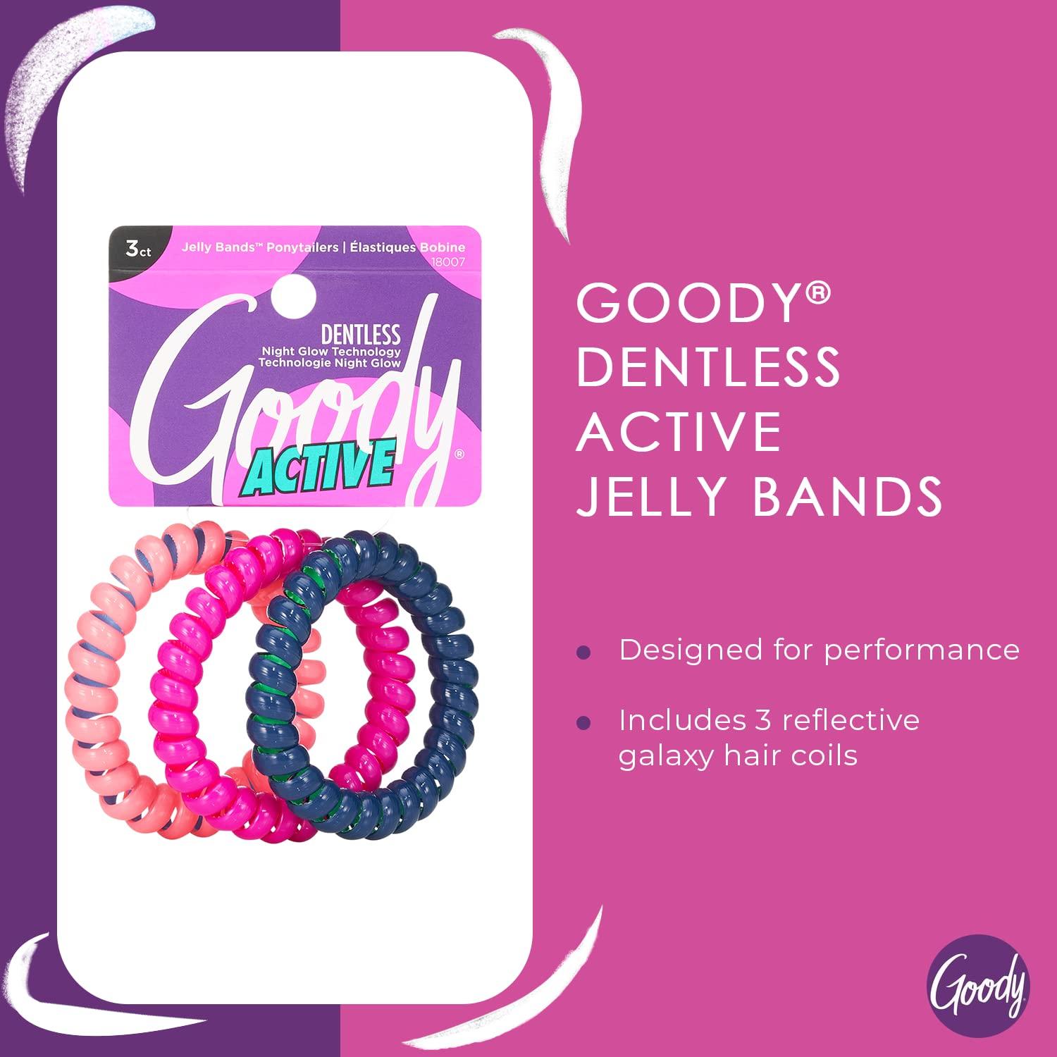 Goody Sports Galaxy Hair Coils - 3 Count Assorted Ponytailers for Women ...