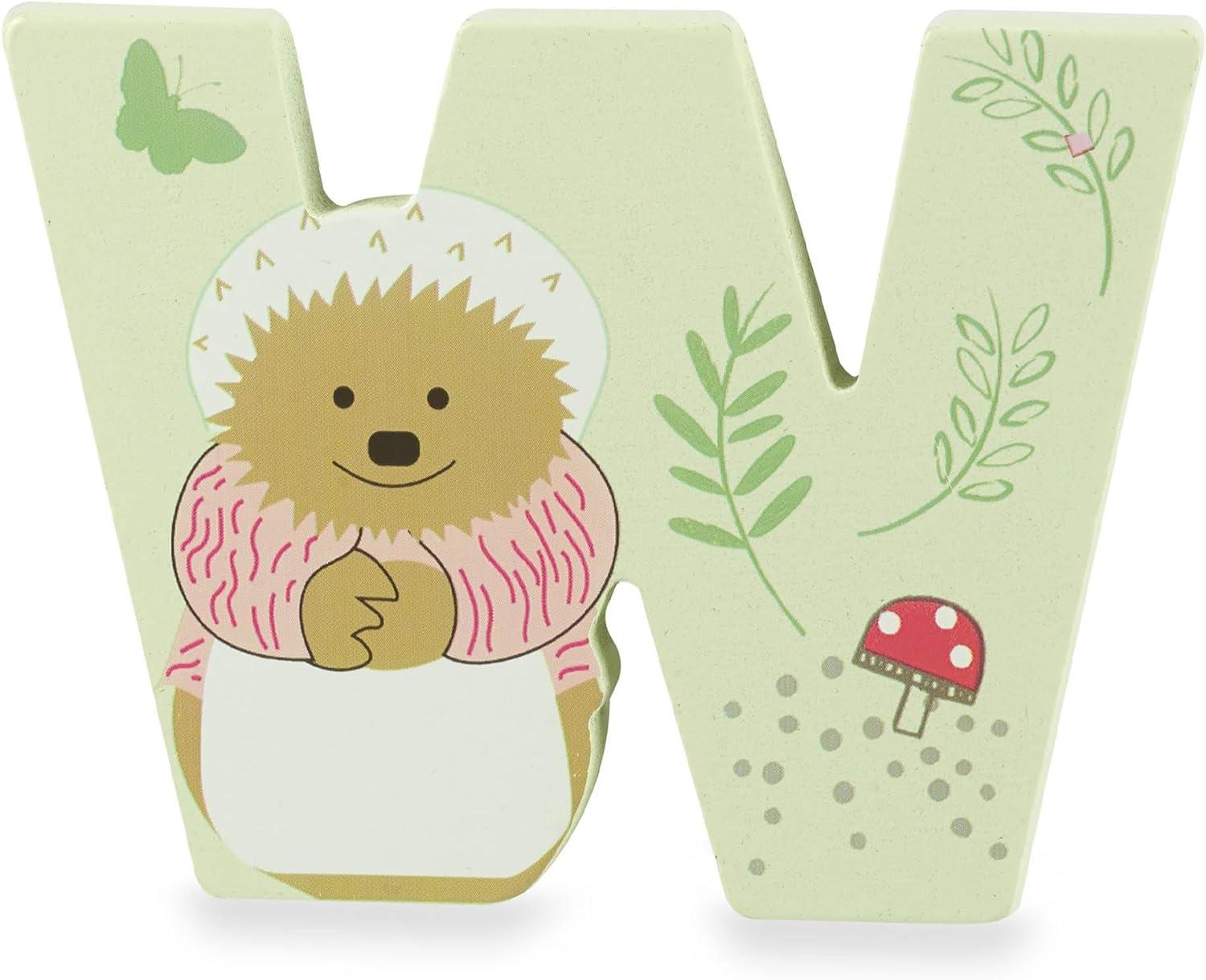 Peter Rabbit Wooden Letter W with Mrs. Tiggy-Winkle - Personalized Baby ...