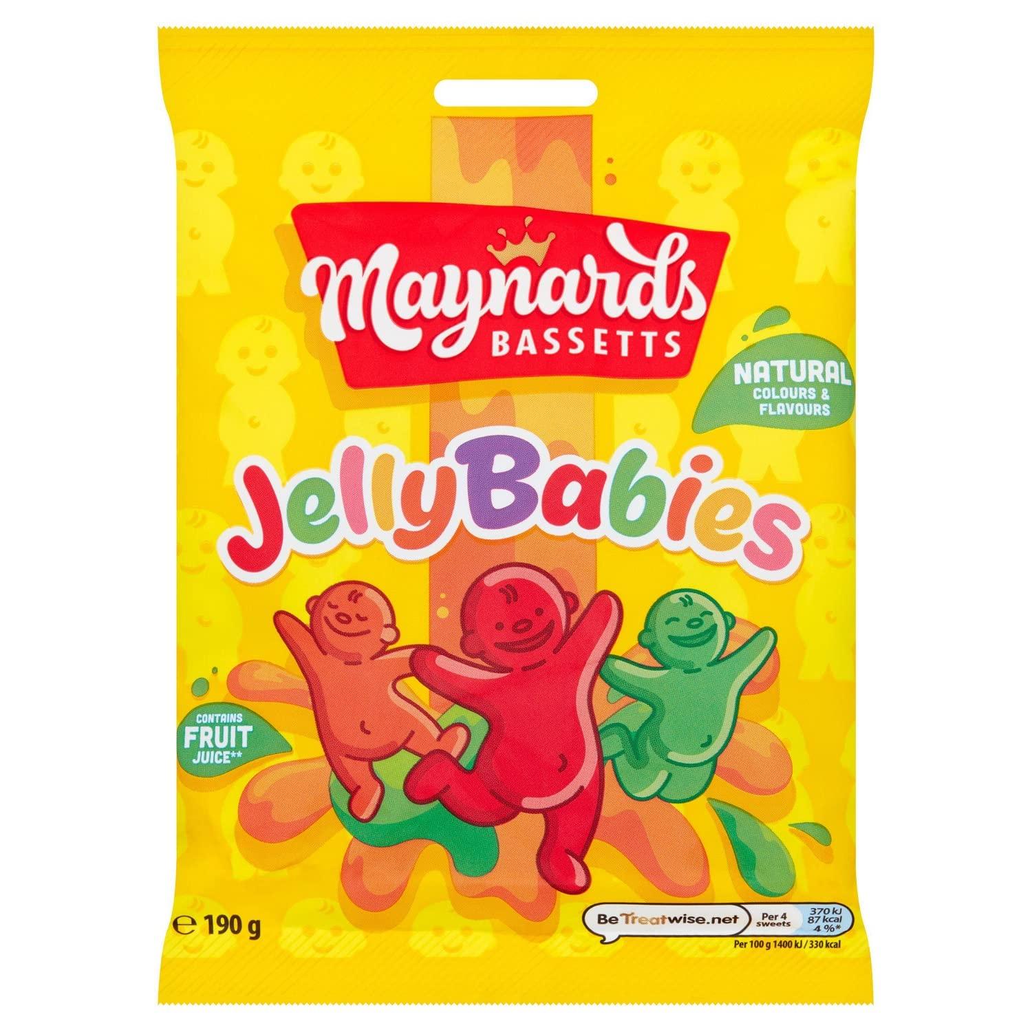 Bassetts Jelly Babies 165g - Pack of 6 | Delicious Assorted Fruit ...