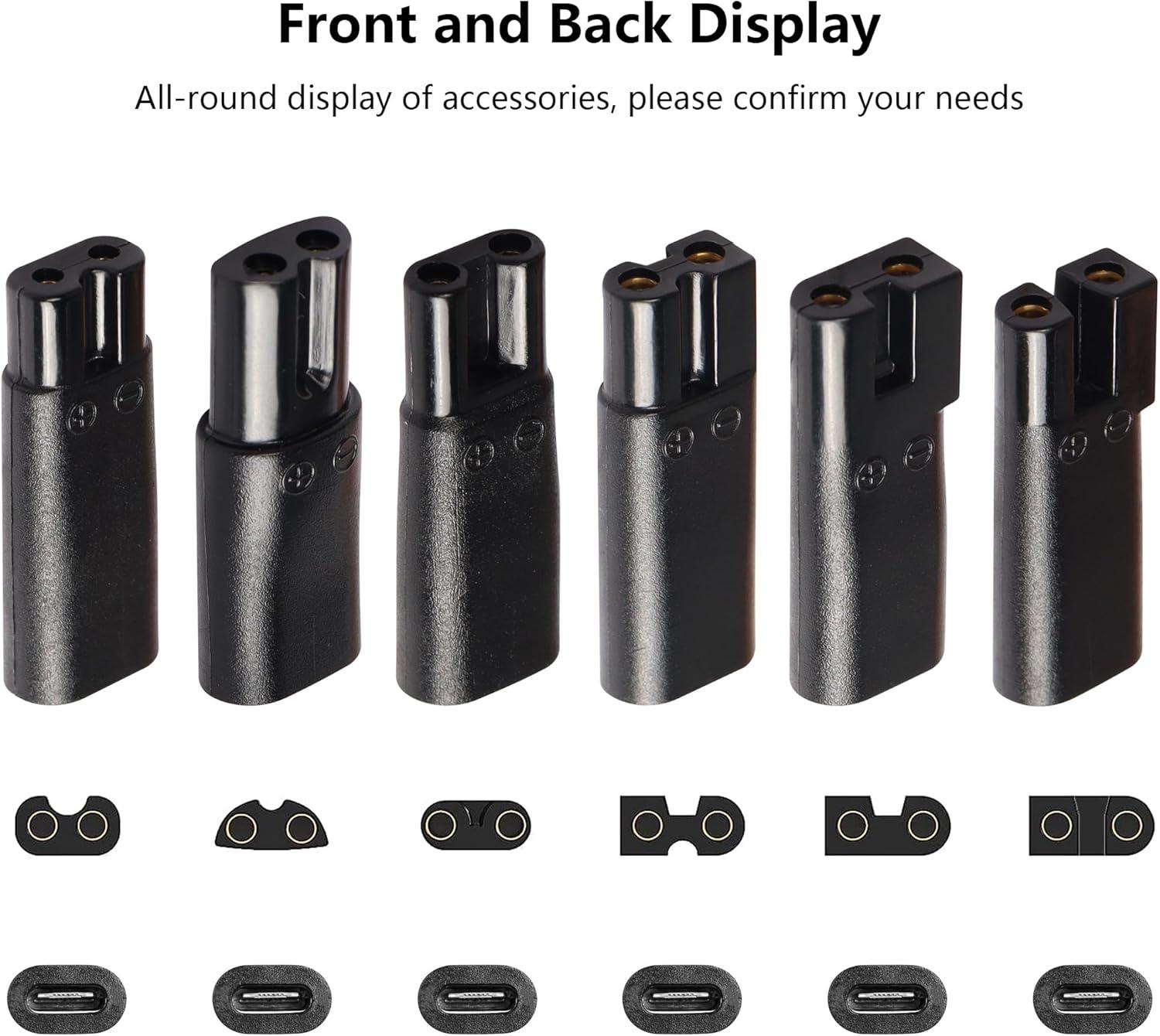 Sinloon 65W Razor Charger Set - USB-C Cable with 6 Conversion Plugs for ...