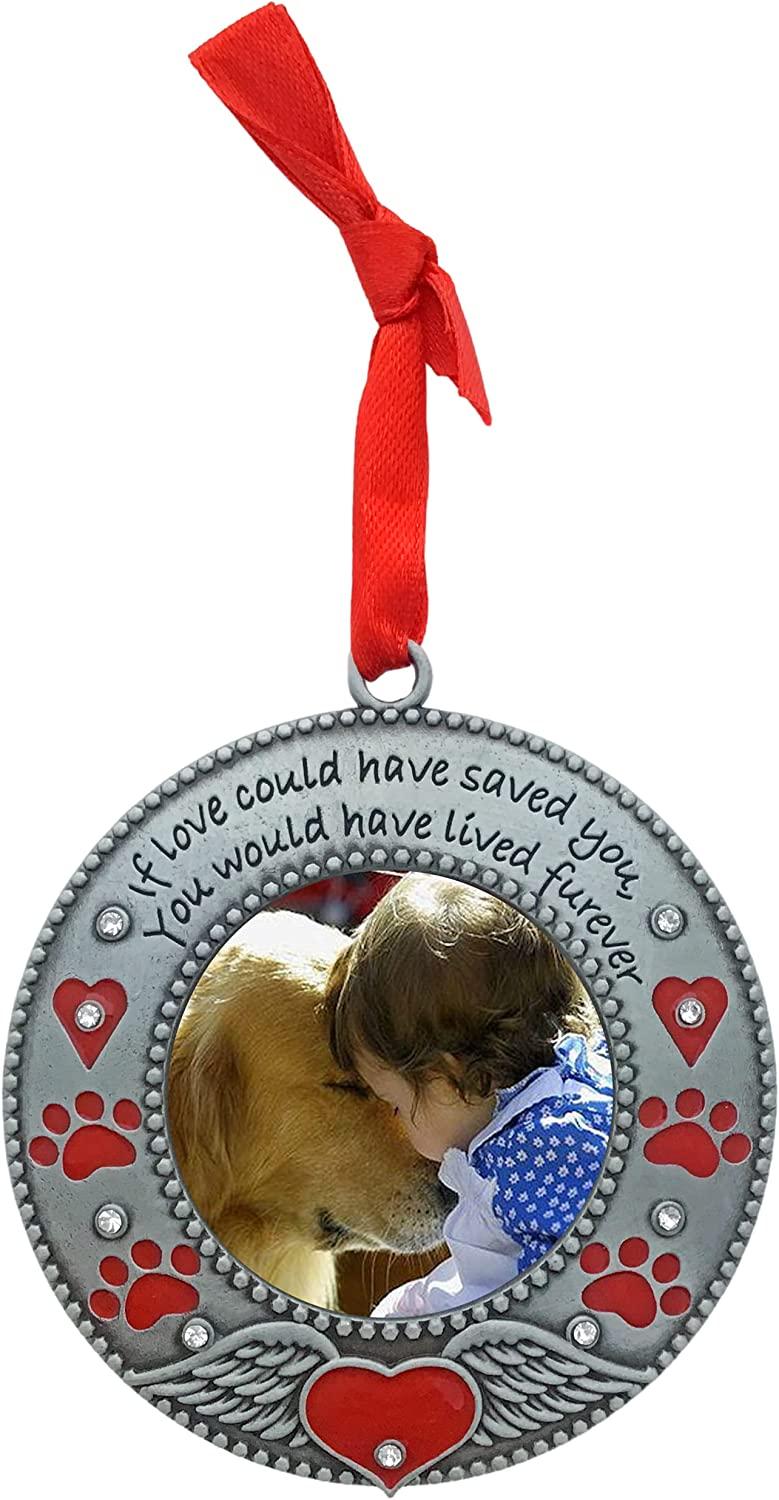 In Loving Memory Pet Ornament - Dog Memorial Christmas Photo Ornament ...