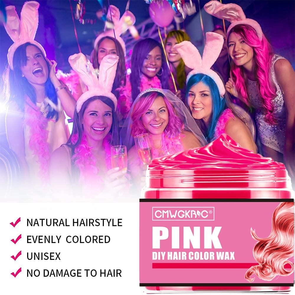 Temporary Hair Color Wax for Halloween - Green, Pink, Blue, Purple ...