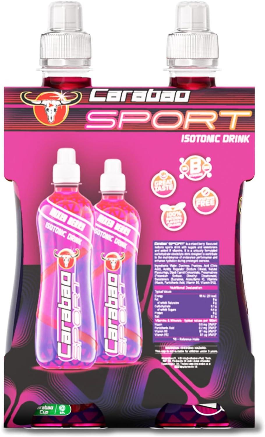 Carabao Sport Energy Drink Mixed Berry 4 x 500ml Bottles Case Isotonic ...