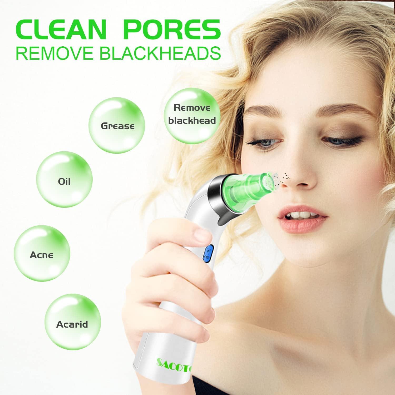 Pore Vacuum Blackhead Remover Cleanser | 5 Power Electric Extractor ...