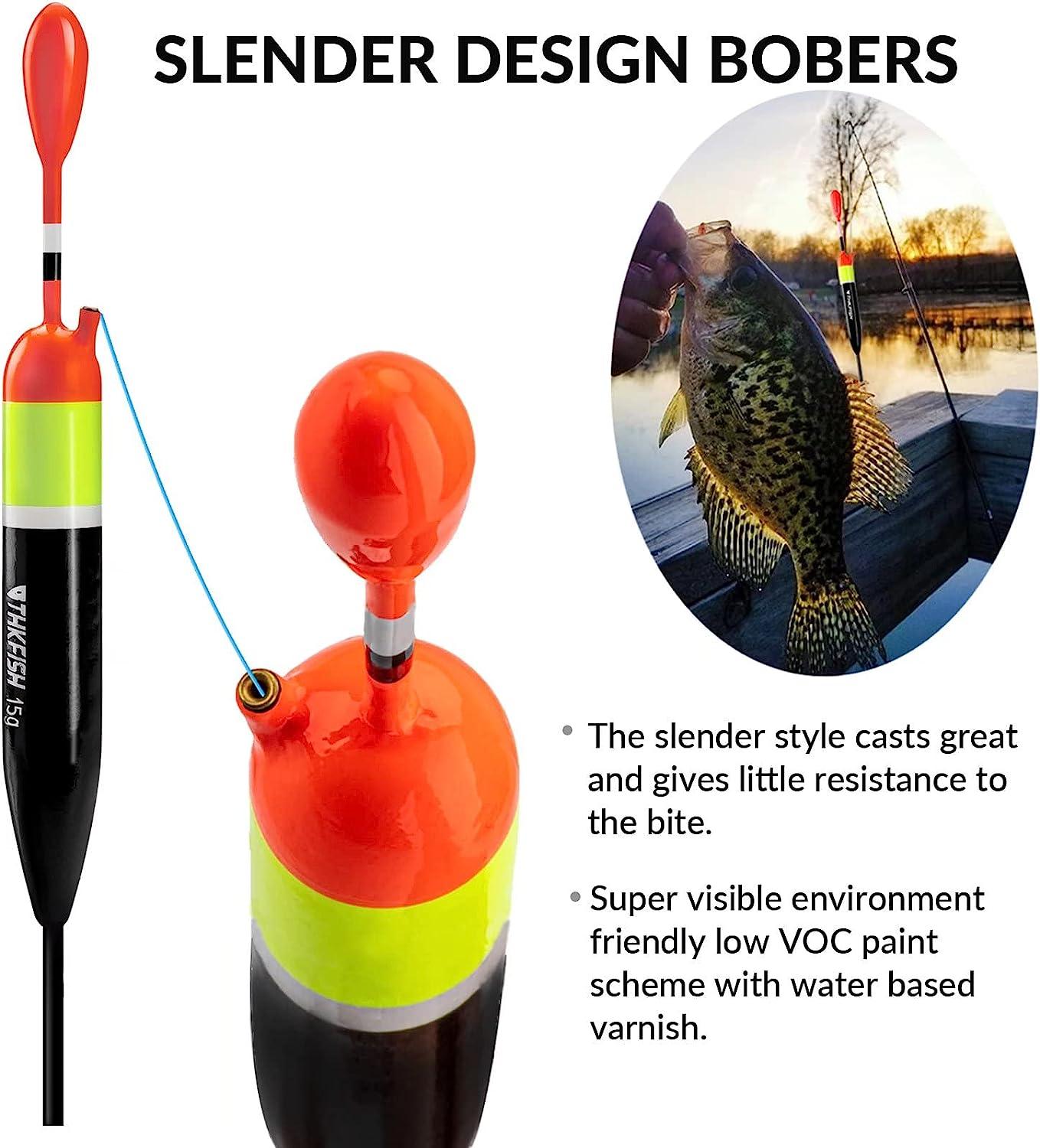 THKFISH Fishing Bobbers Fishing Floats and Bobbers Slip Bobbers for ...
