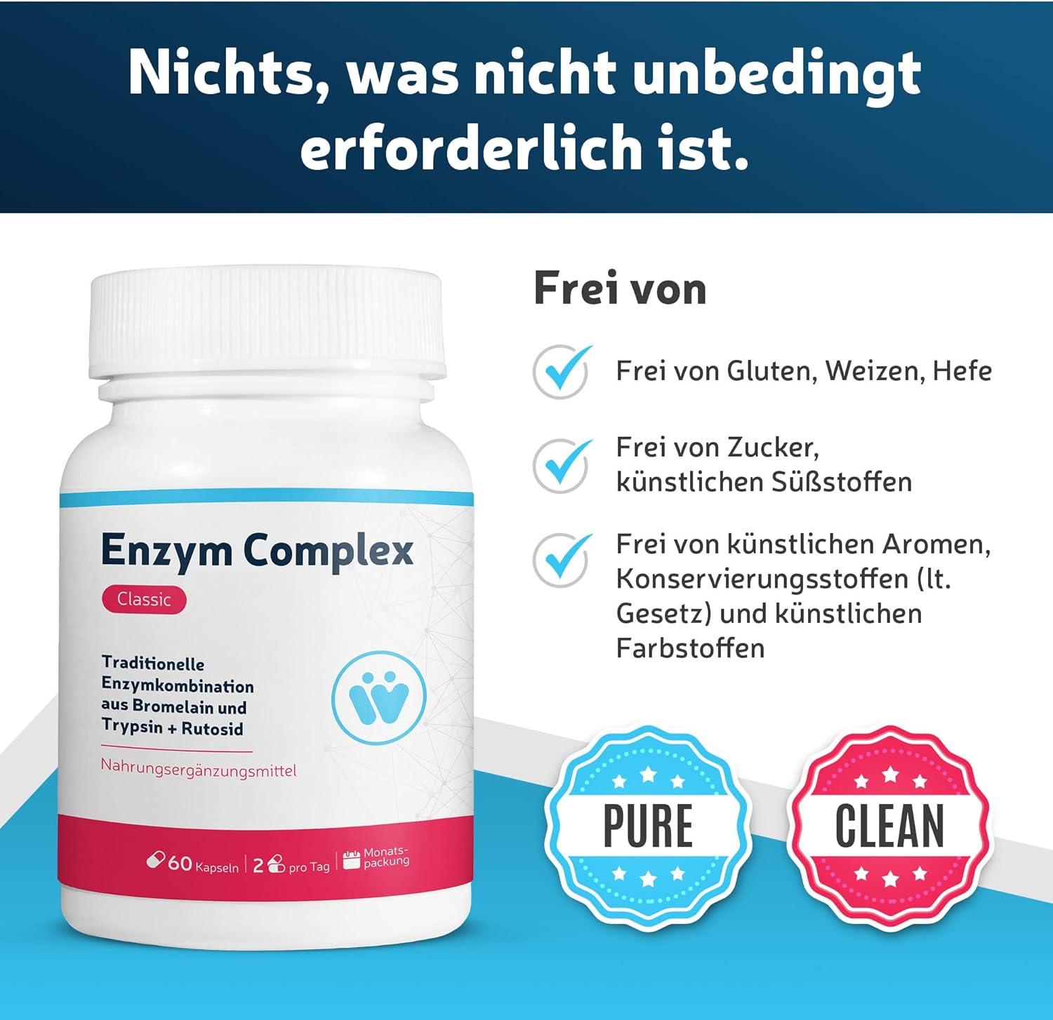 Buy Enzyme Complex Classic - High Dose Bromelain Trypsin & Rutoside ...