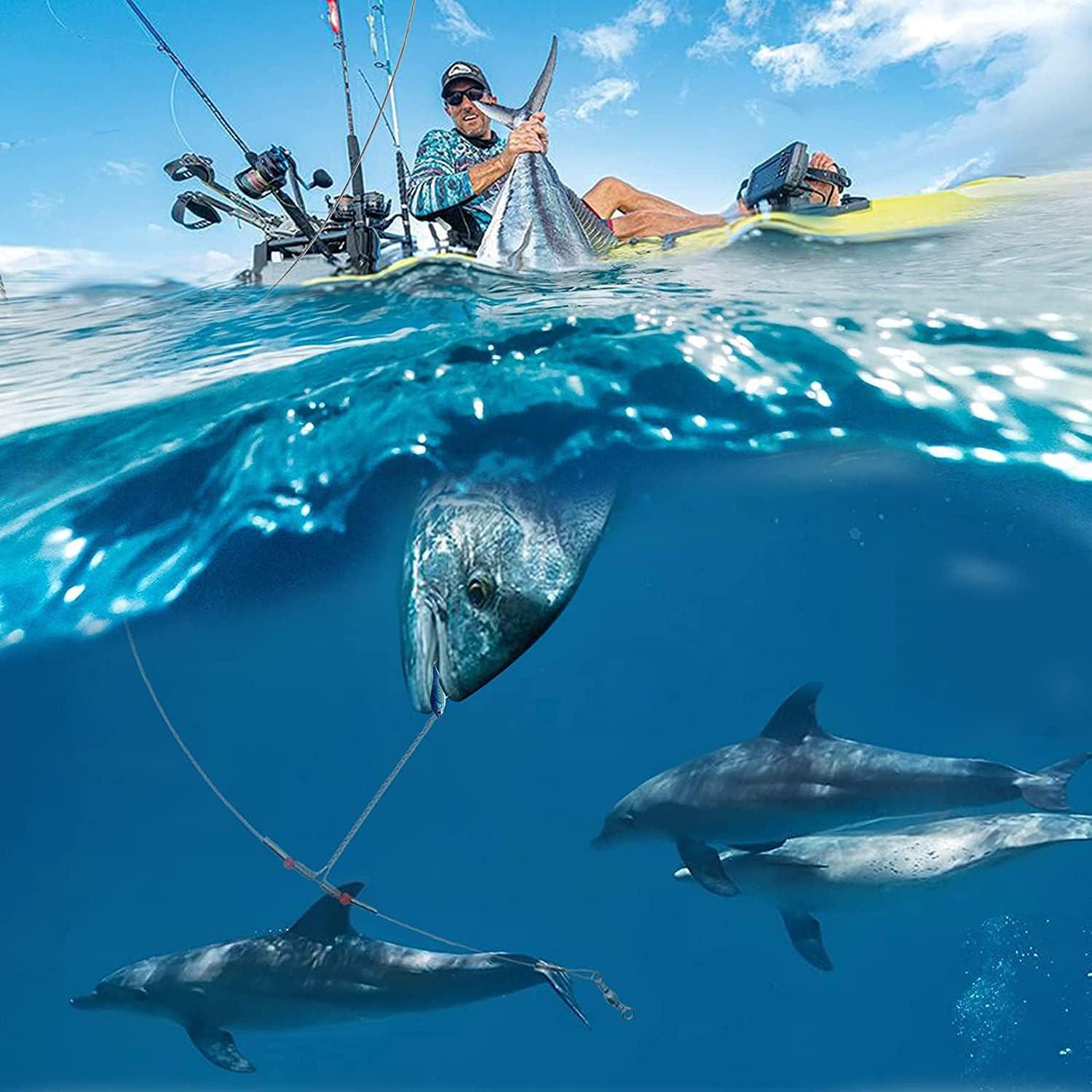 YOTO Stainless Steel Hi-Low Fishing Tackle Leaders with Swivels | High ...