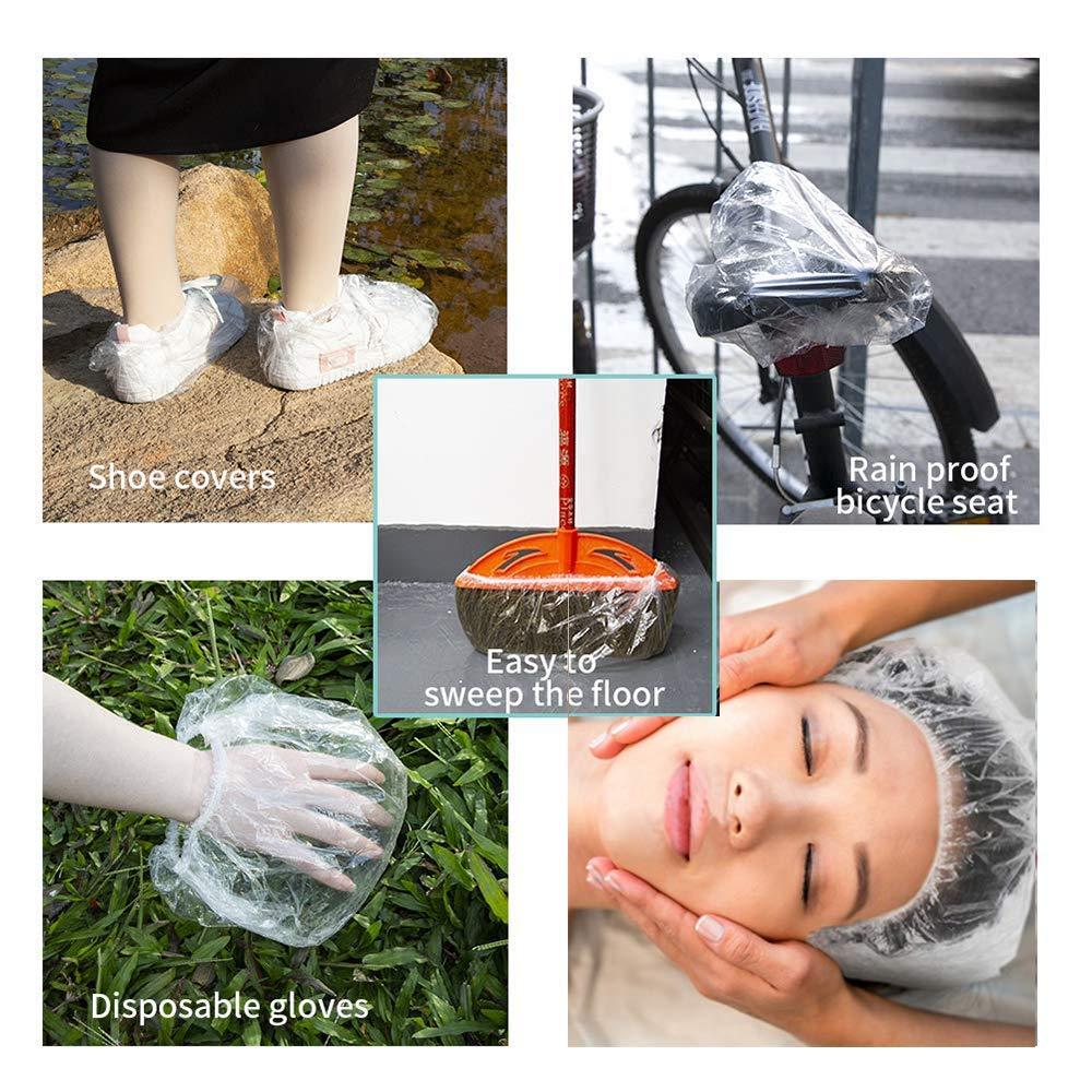 100 Disposable Waterproof Shower Hoods | Hair Protection for Salon Spa ...
