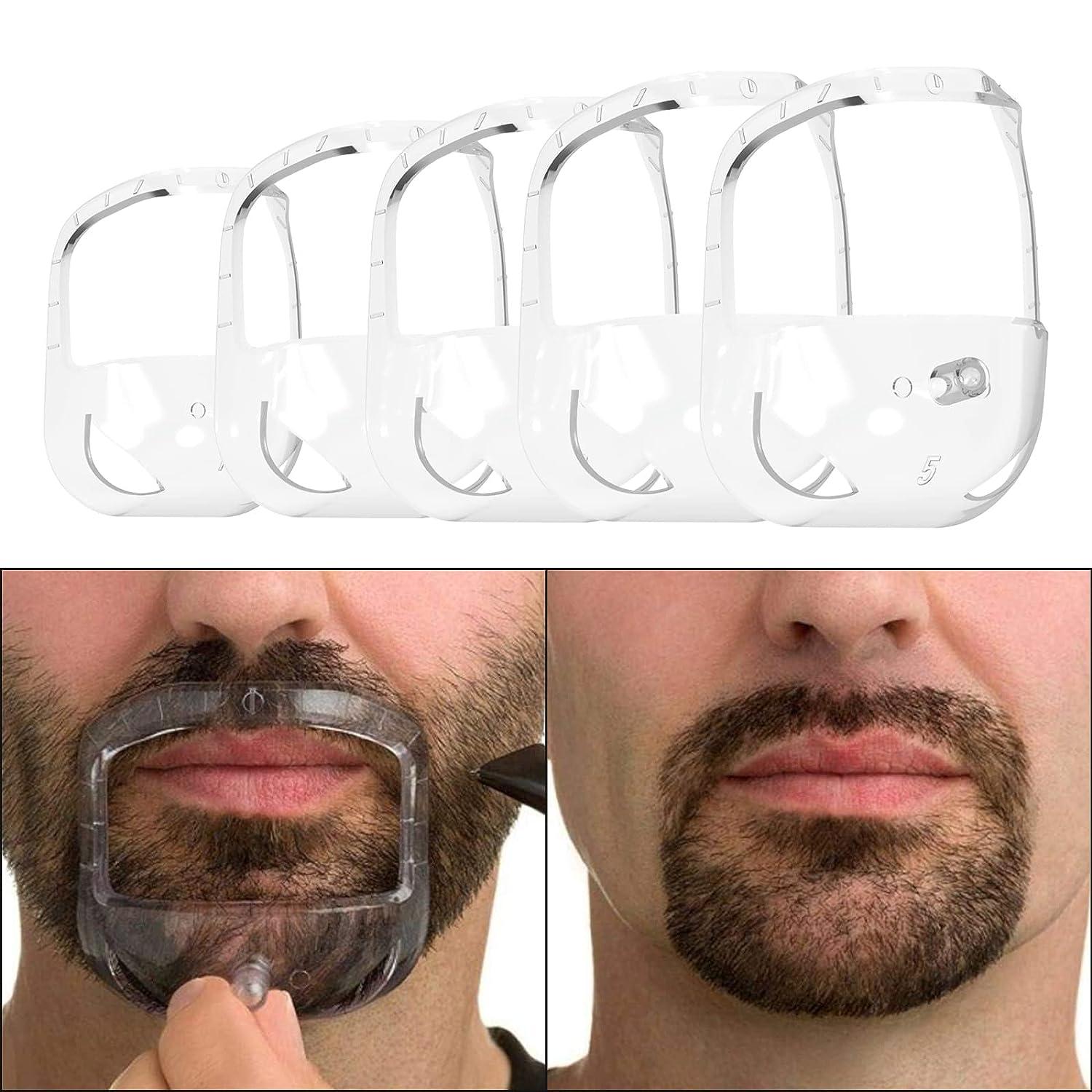 Men's Goatee Shaving Template with 5 Sizes Beard Guide Shaper - Styling ...