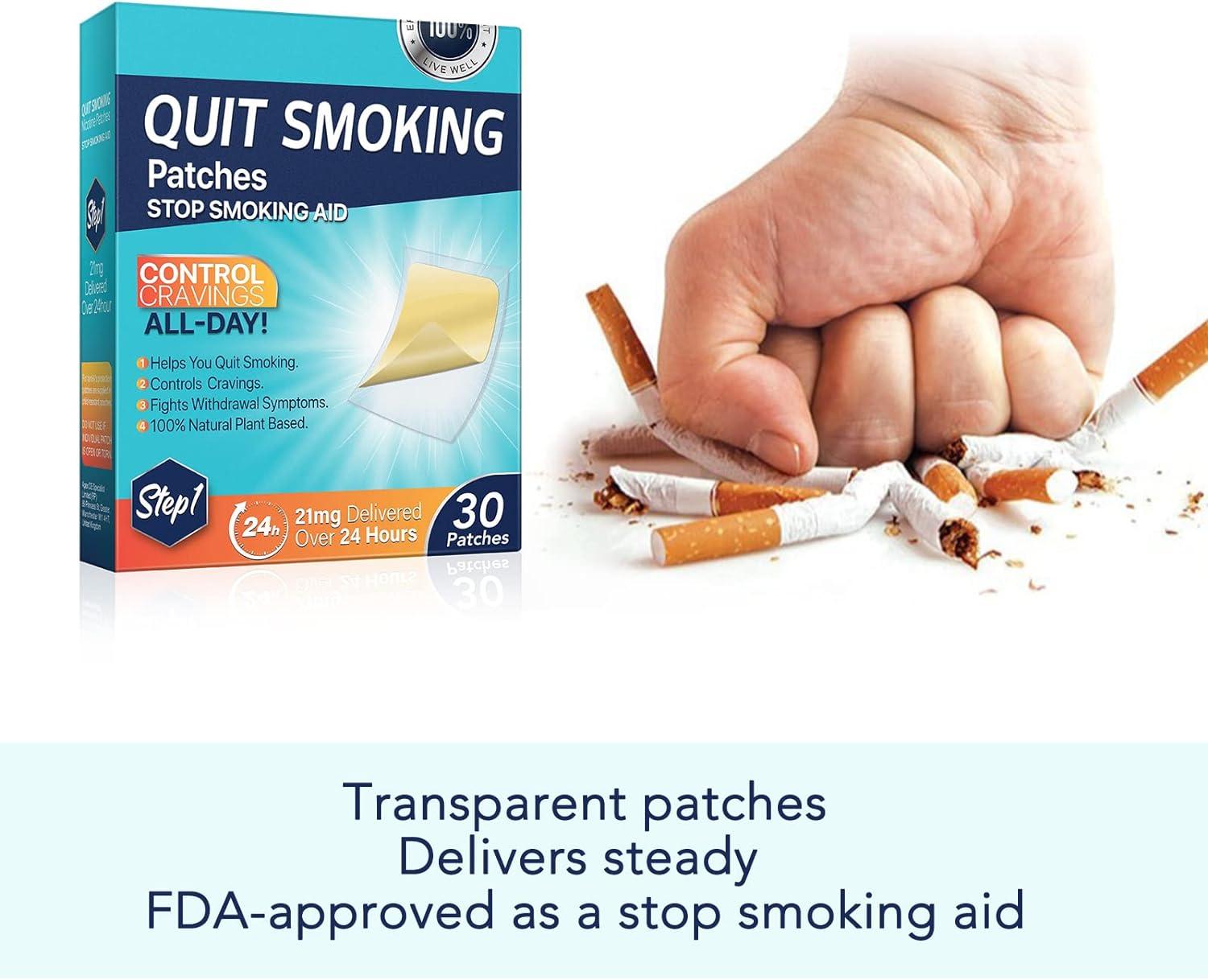 Quit Smoking Patches - Step 1 Nicotine Transdermal System for Smoking ...