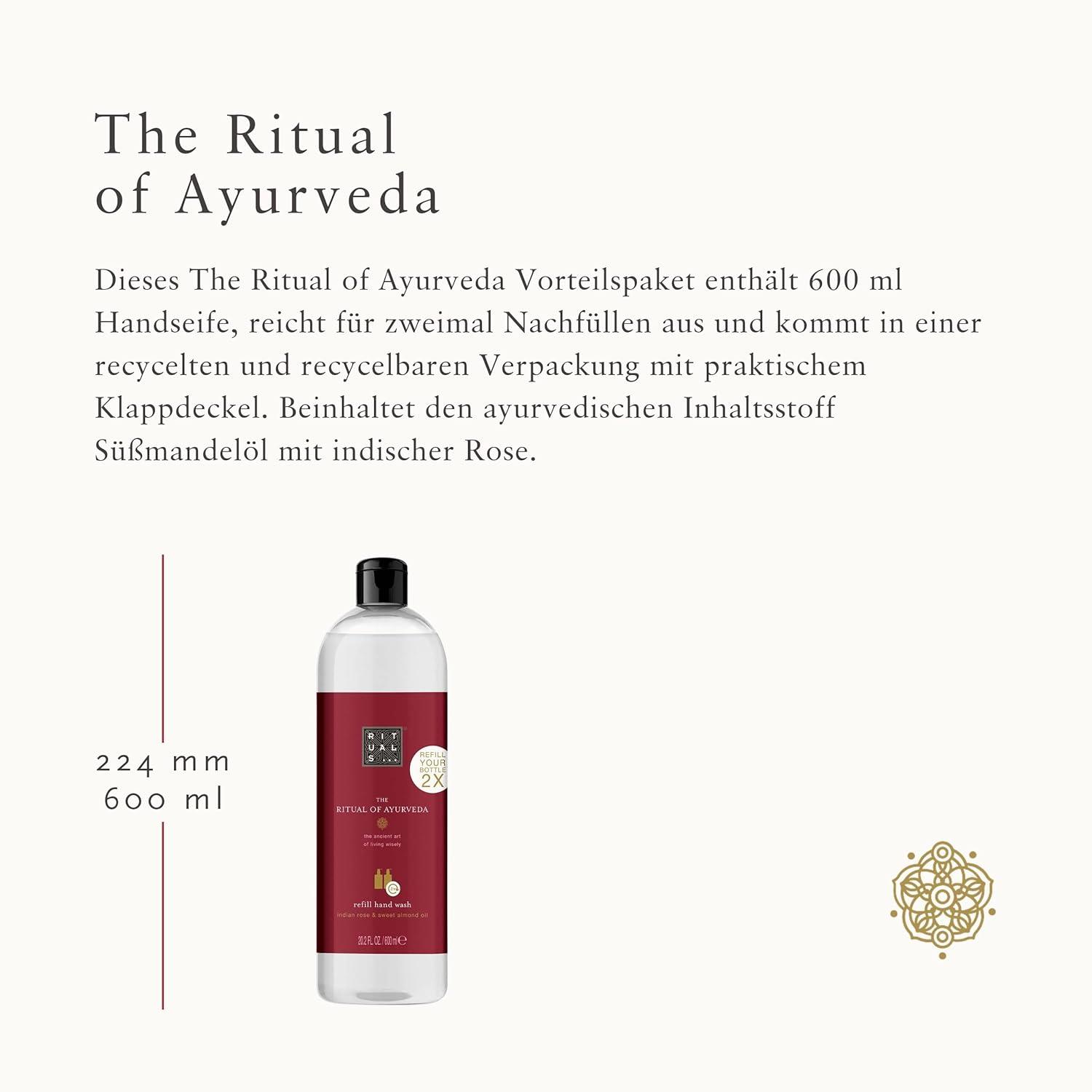 Rituals Hand Soap Refill - The Ritual of Ayurveda 600ml | Indian Rose ...