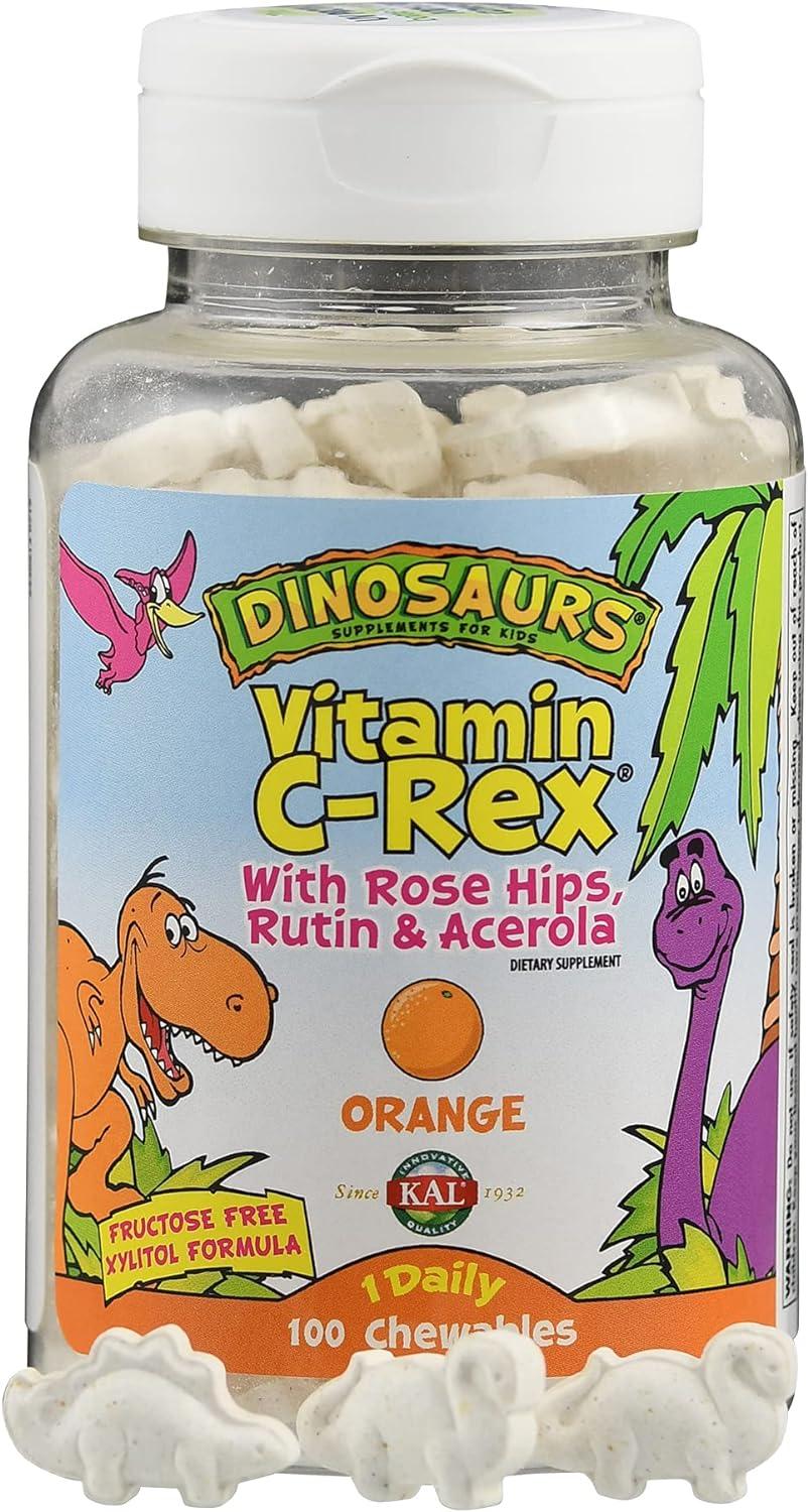 Kal C-rex 100mg Orange Tablets - 100 Count | High Potency Vitamin C ...