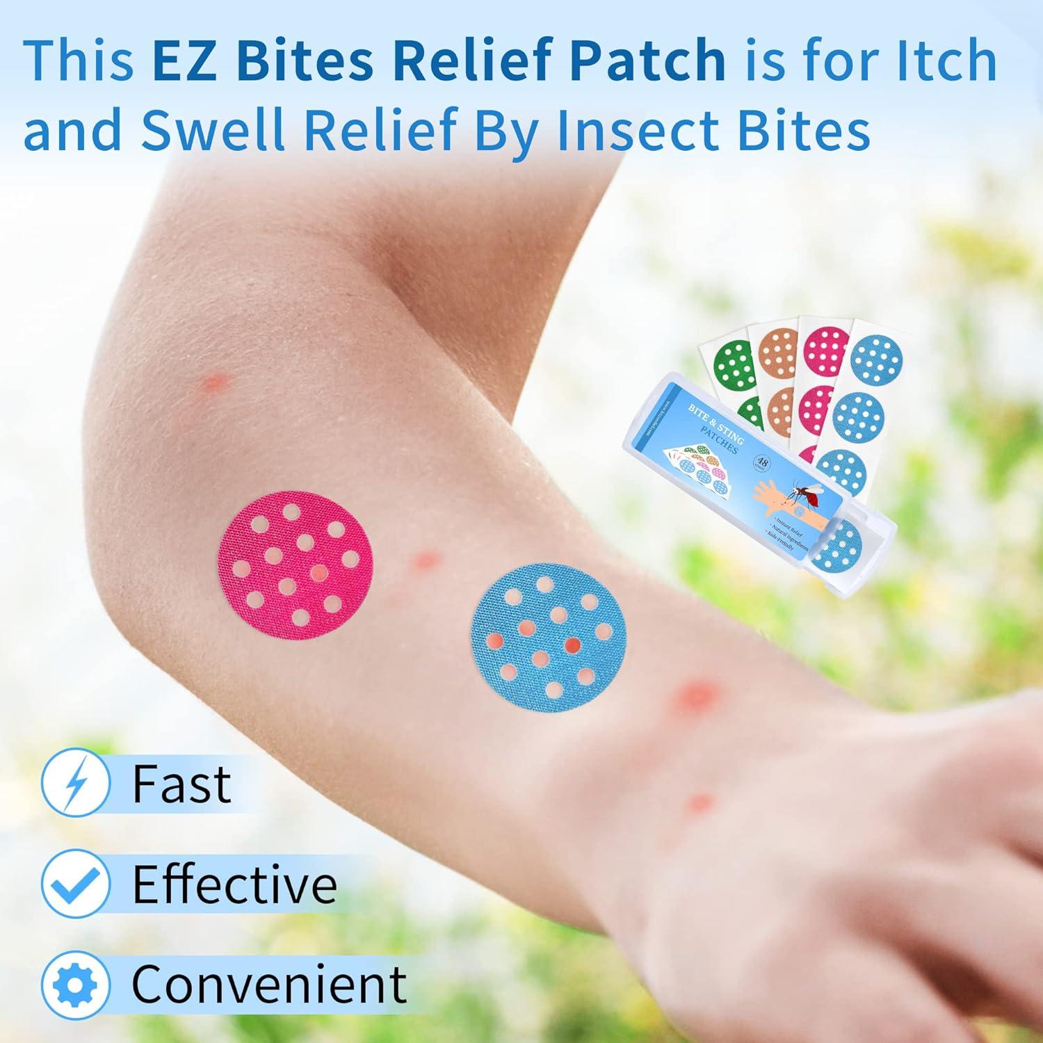 EZ Bites Relief Patch 48 Count - Natural After-Bite Itch Relief for ...