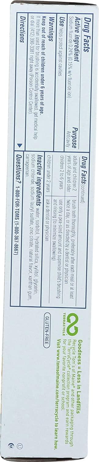 Tom's of Maine Sea Salt Whitening Toothpaste - Refreshing Mint, 4.7 oz ...