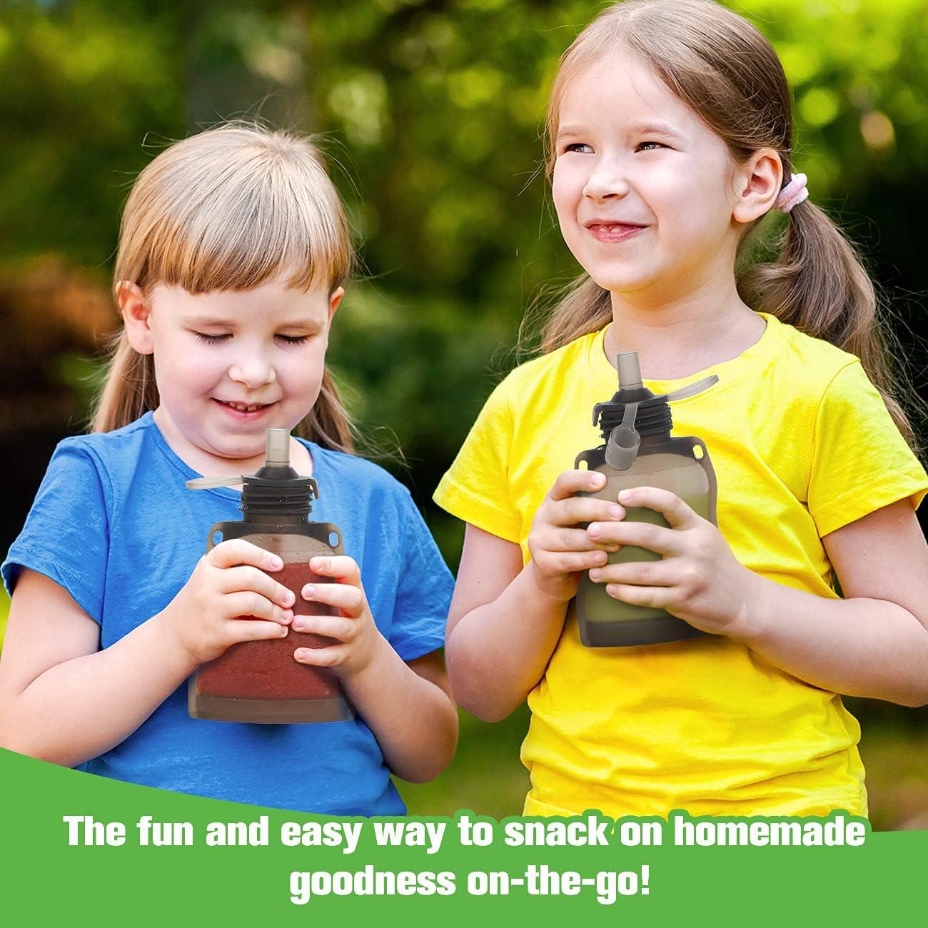 Haakaa Silicone Yummy Pouch Sippy Spout - No Spill Baby Food Pouch ...