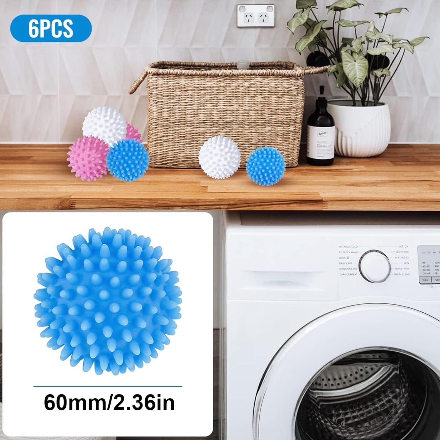 Wekuw Pack of 6 Dryer Balls Reusable Dryer Balls Hedgehog Ball Balls ...