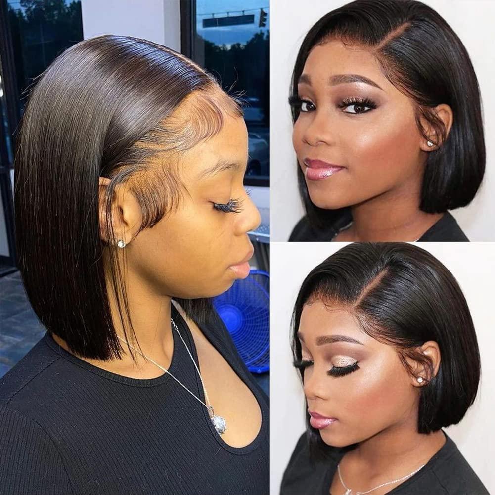 12 Inch Bob Wig Human Hair 13x4 Lace Front - Short Bob Wigs for Black ...