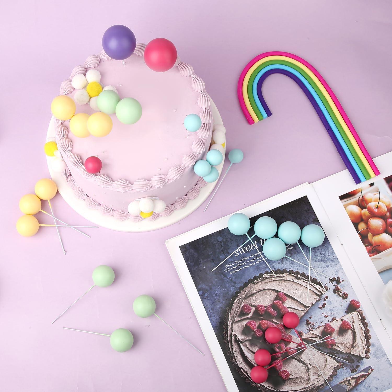 Rainbow Cake Toppers Colorful Rainbow Cake Decorating Kit Rainbow Cake ...