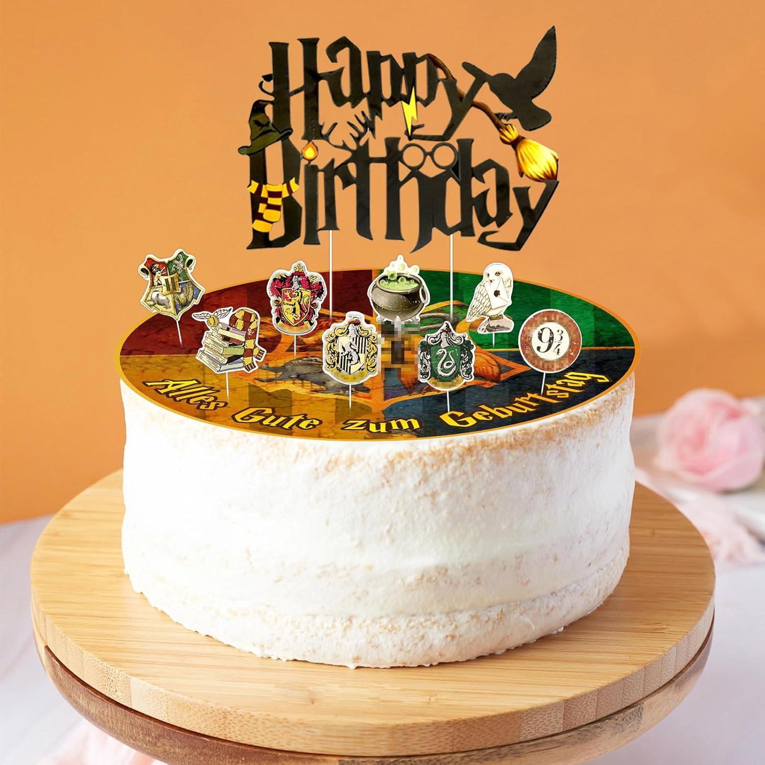 17-Piece Edible Cake Decor Set - 20cm Cake Toppers Fondant Decorations ...