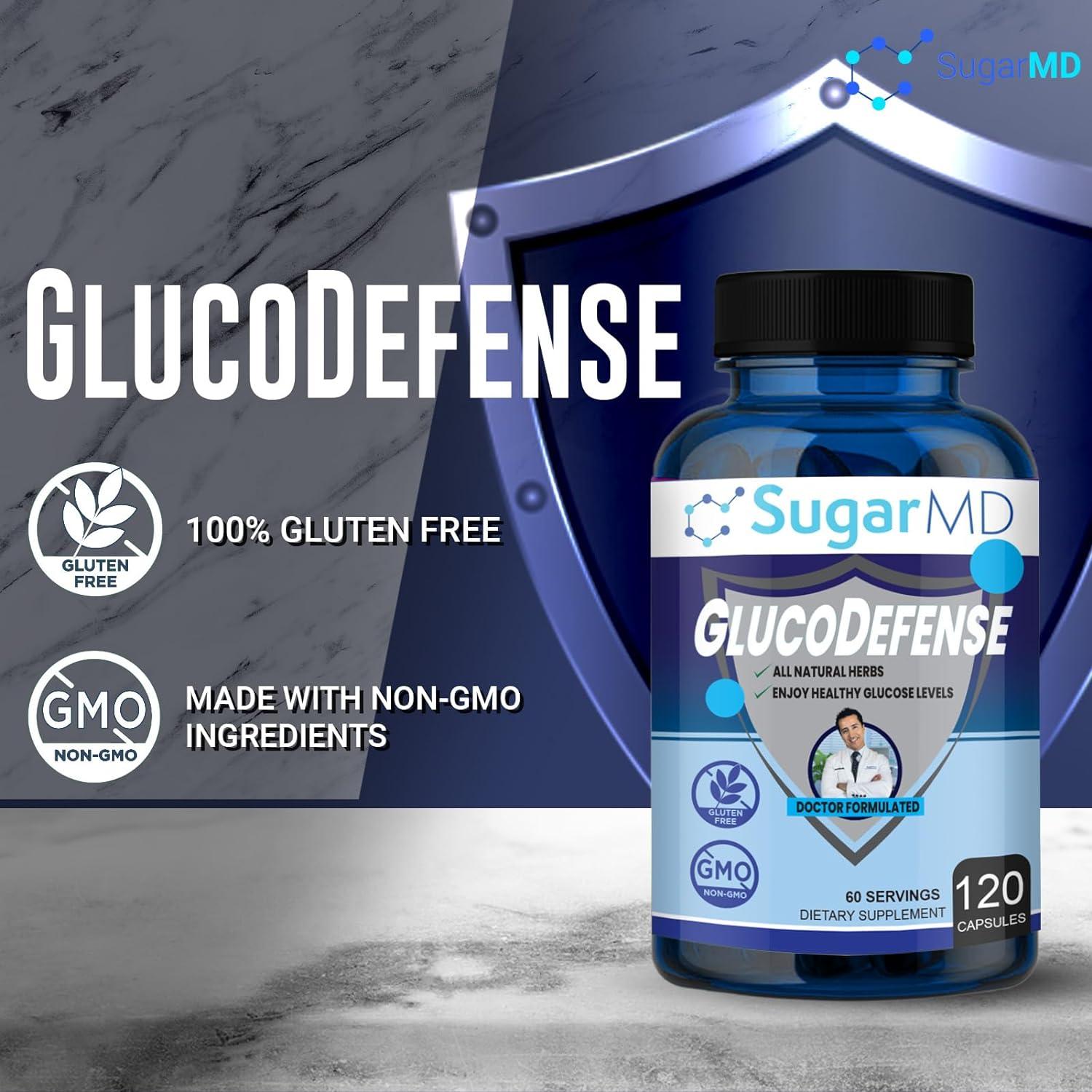 SugarMD GlucoDefence Advanced Glucose Support - 120 Capsules by Dr ...