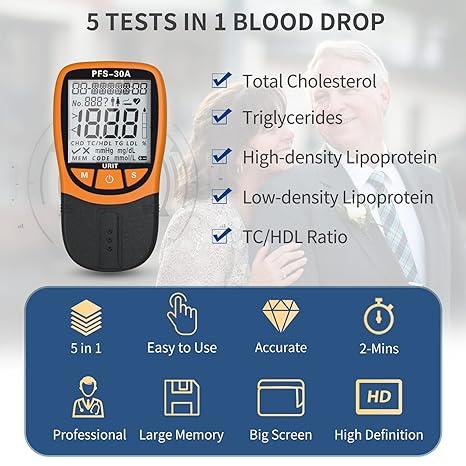 Lipid Test Kit | Cholesterol Tester Meter | All-in-One at Home | 10 ...